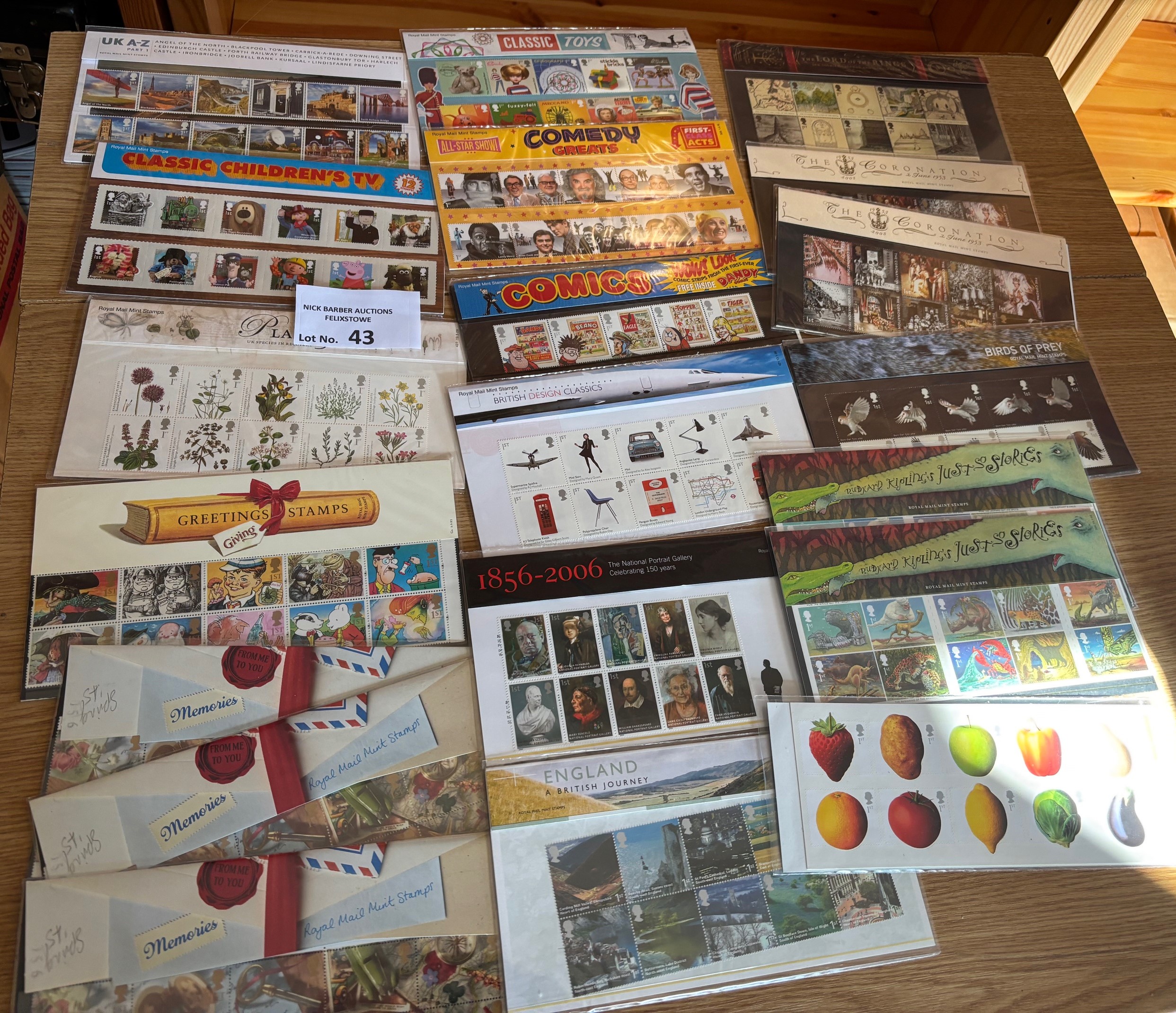 Stamps : Small collection of presentation packs with mostly strips of ...