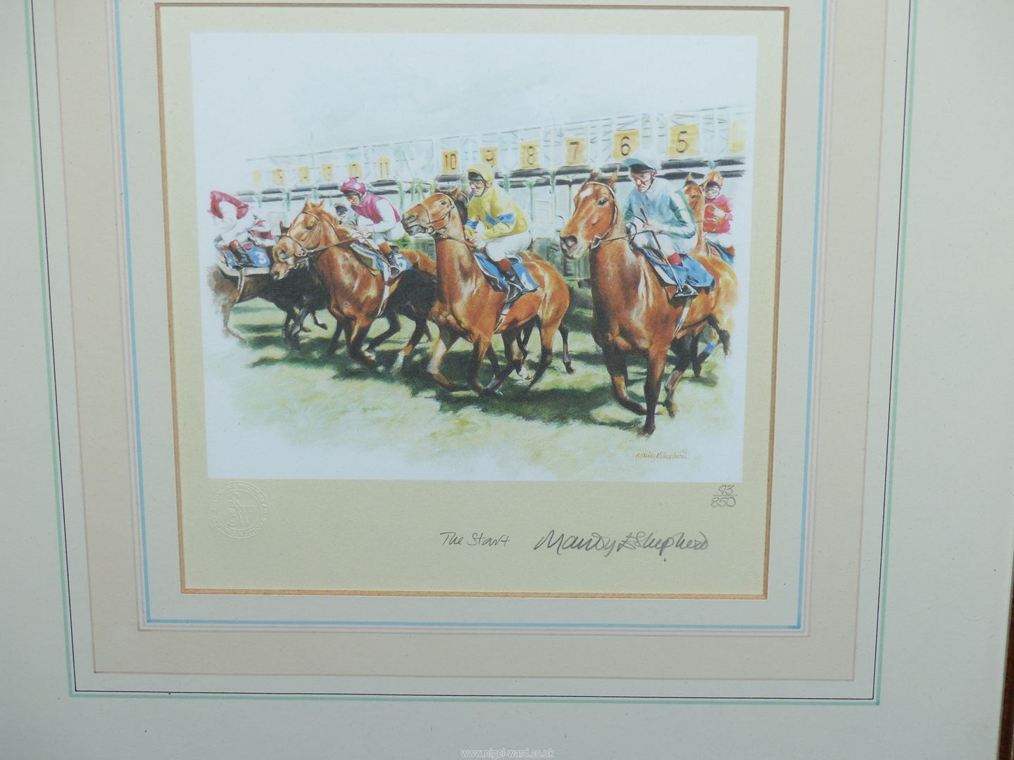 Two framed limited edition Prints by Mandy Shepherd; no. 93/850 "Behind ...