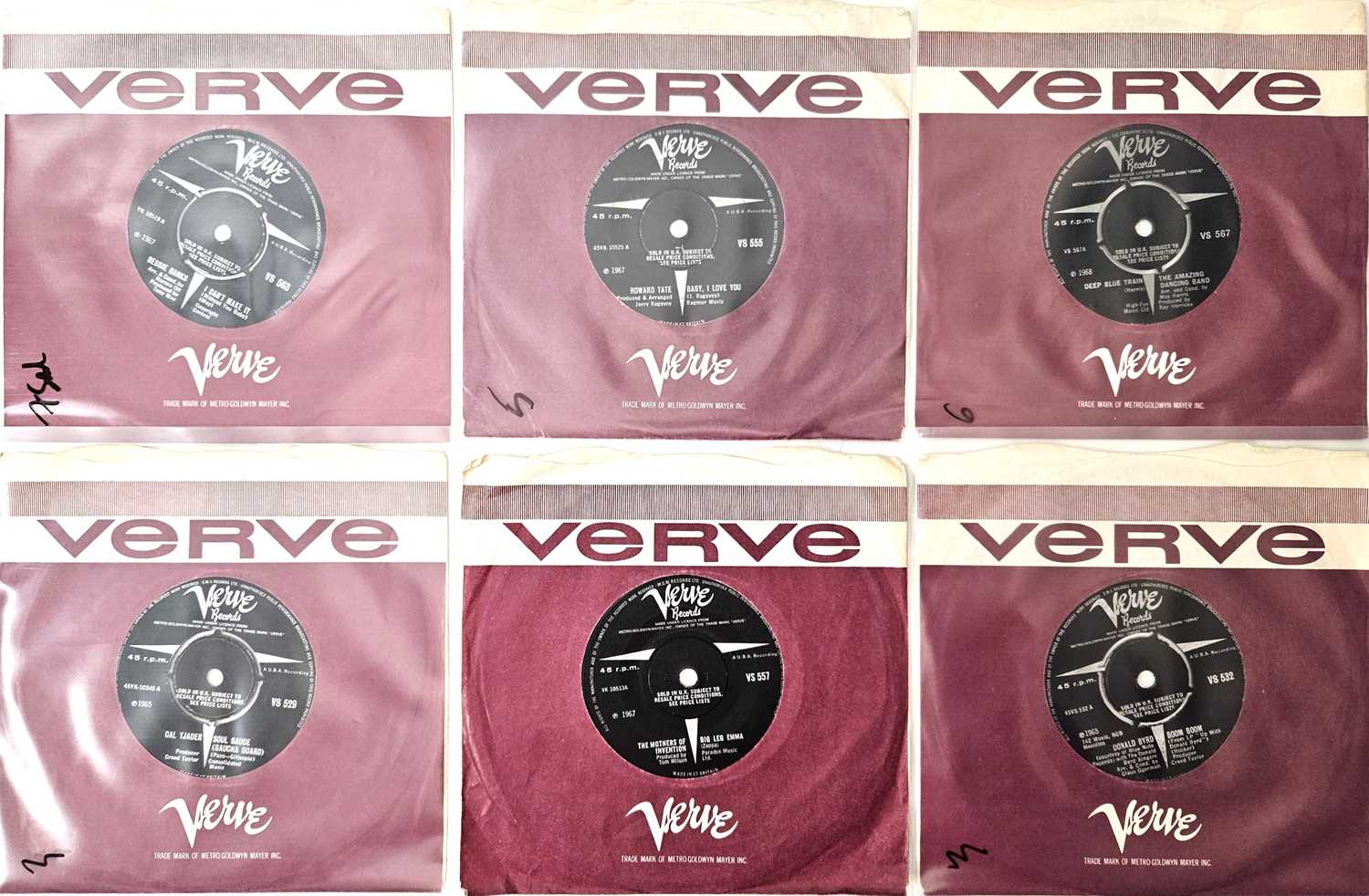 VERVE RECORDS - 7" SOUL RARITIES PACK. A wonderful pack of 6 7" soul ...