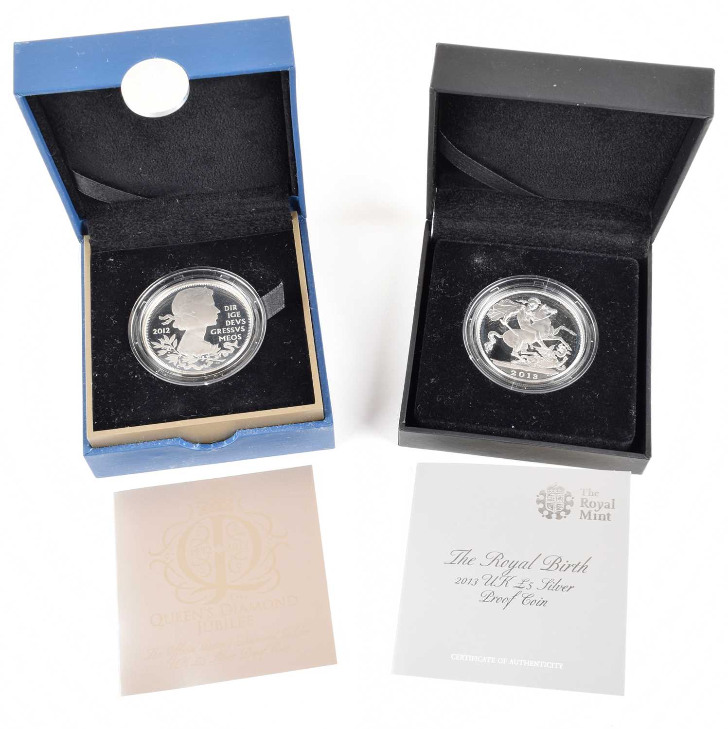 Two Royal Mint cased silver proof coins (2) Two Royal Mint Silver Proof ...