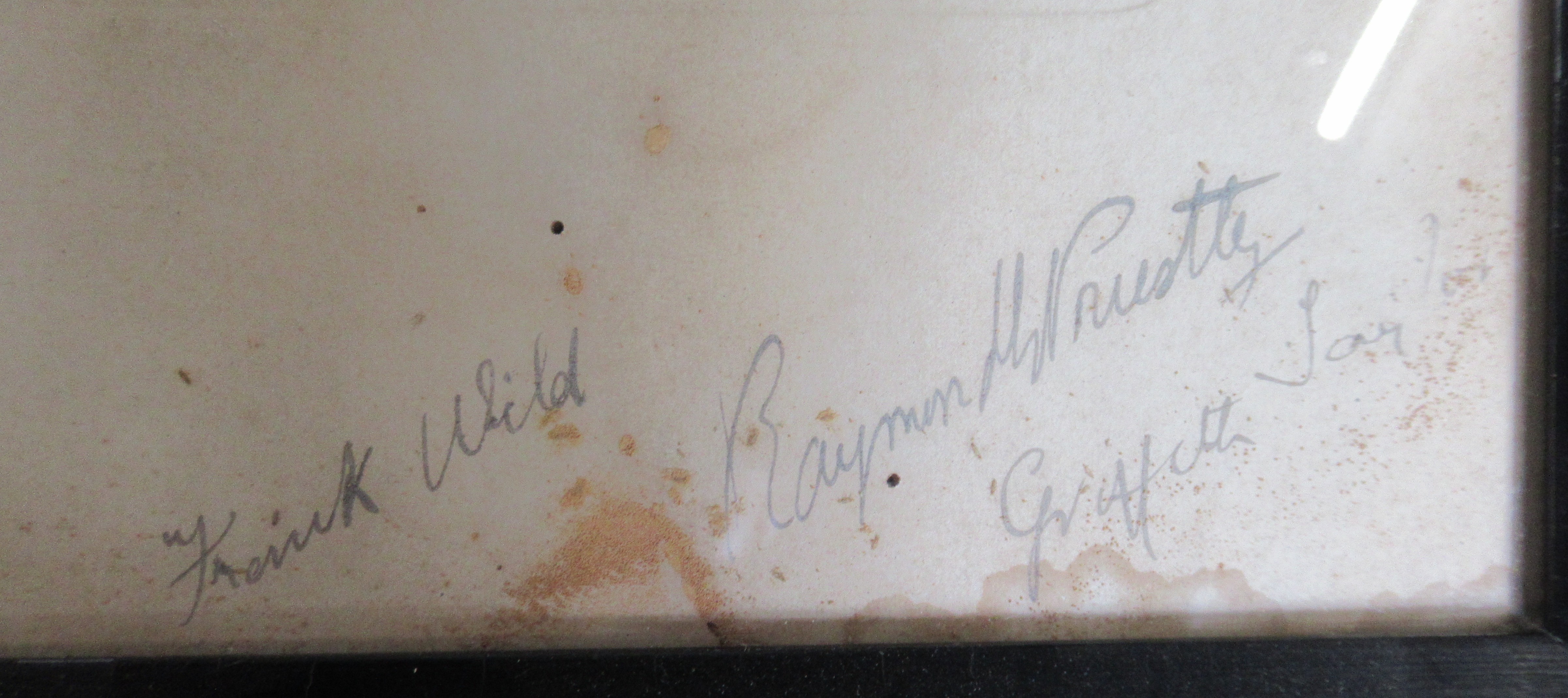 A framed photograph signed by Frank Wild, Raymond Priestley and ...