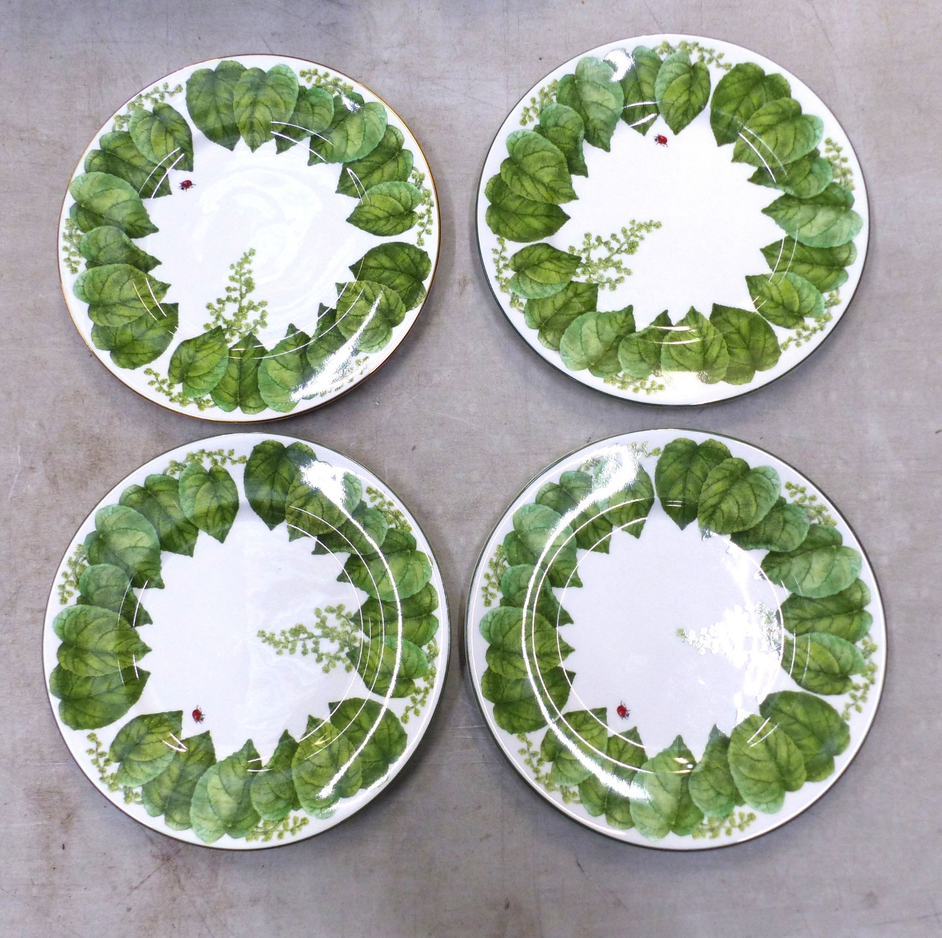 Harrods Royal Crown Duchy set of four 27.5cm dinner plates (4).
