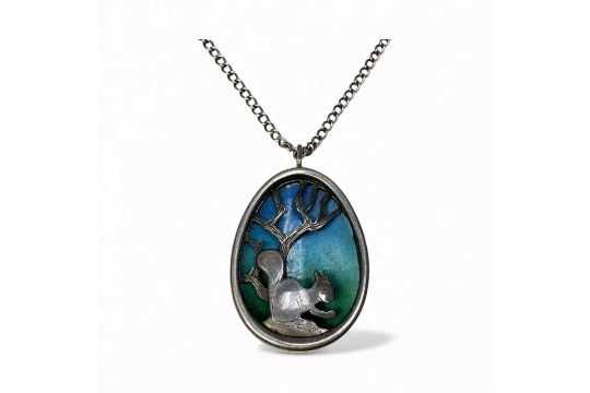 Anthony Paton Hawksley (1921-1991), contemporary silver and enamel oval ...