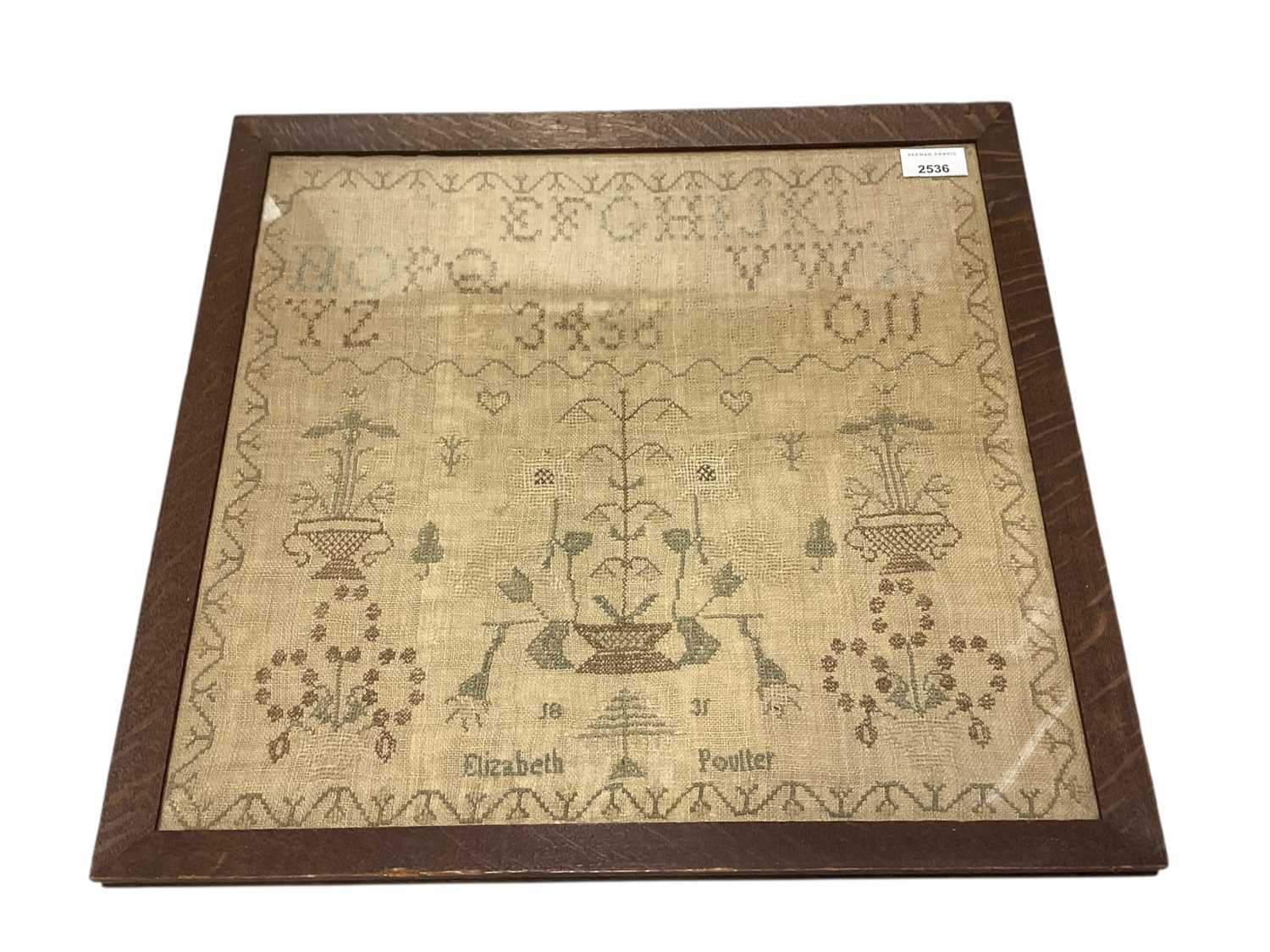 William IV sampler by Elizabeth Poulter, 1835