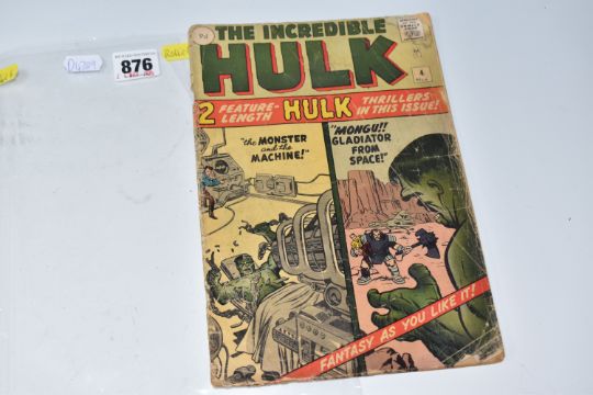 THE INCREDIBLE HULK NUMBER 4 MARVEL COMIC, pence variant, shows some ...