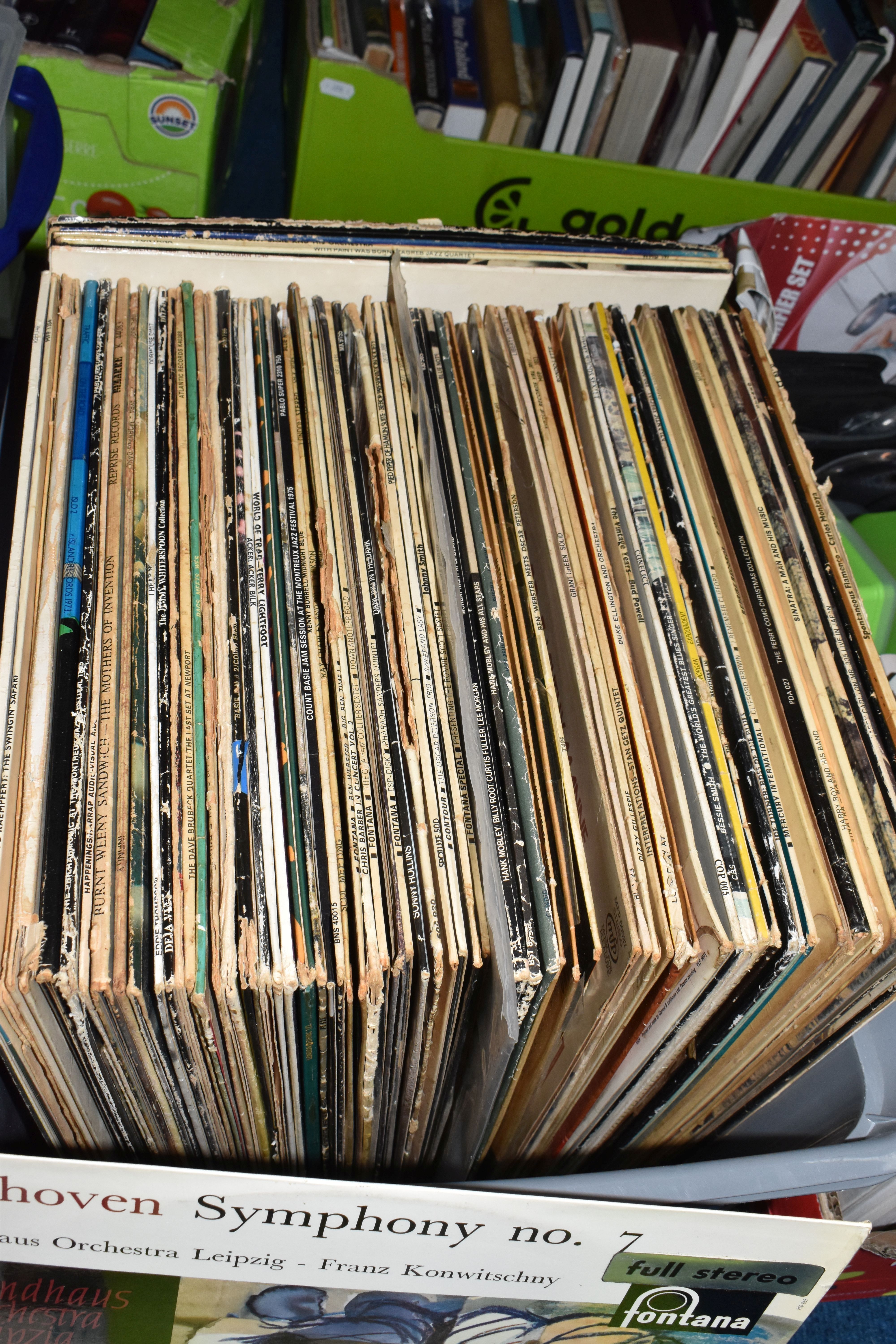 THREE BOXES OF RECORDS to include mostly classical music records to ...