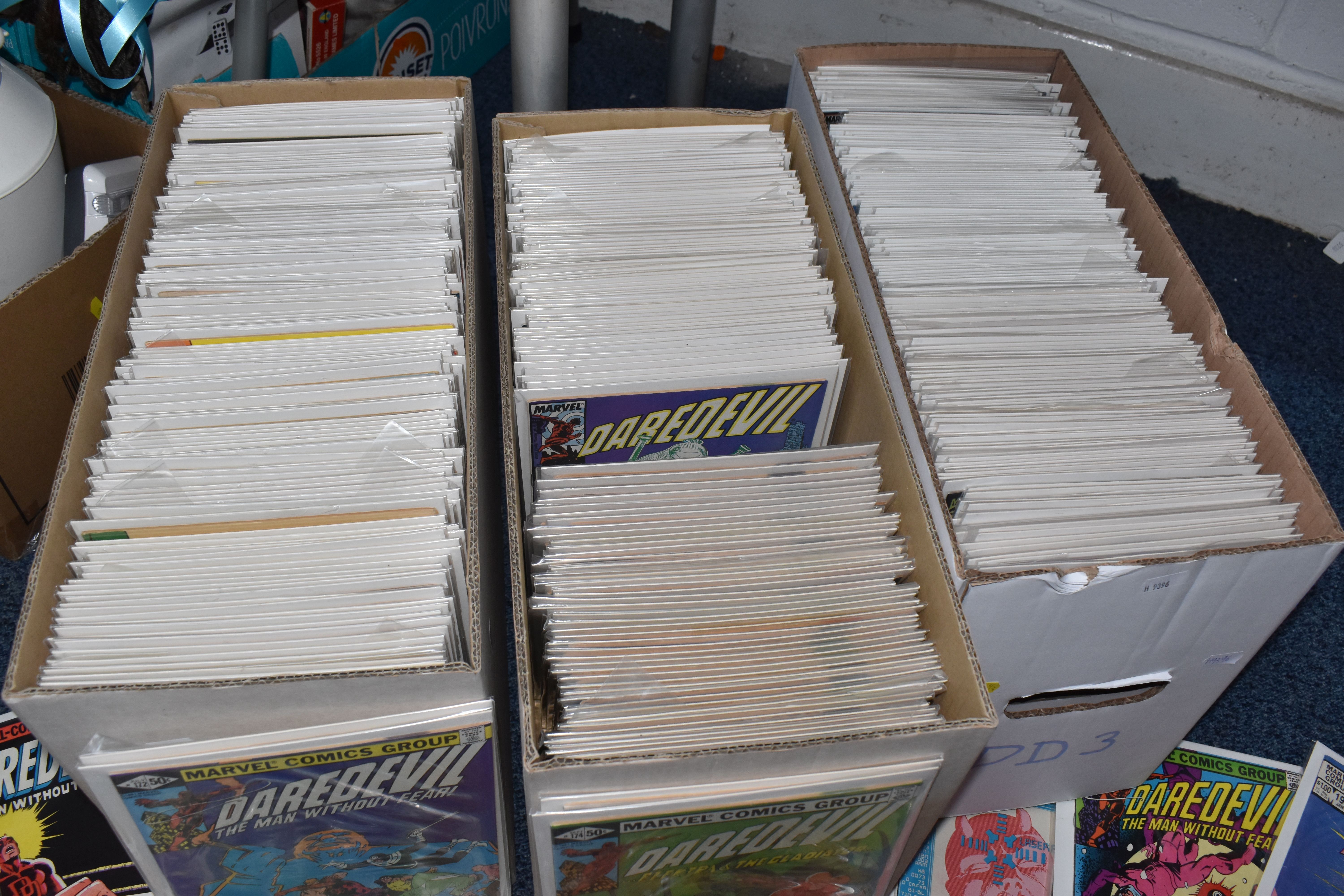 THREE BOXES OF DAREDEVIL MARVEL COMICS, includes over 360 Daredevil ...