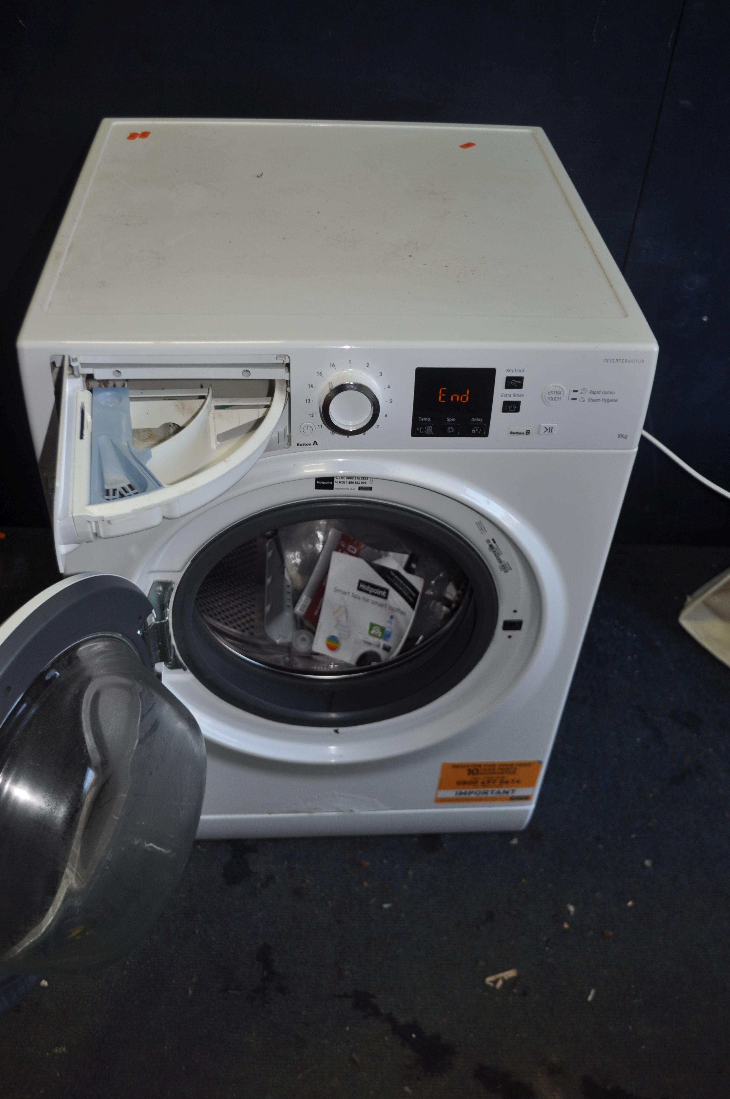 A HOTPOINT NSWJ842C WASHING MACHINE width 60cm, depth 60cm, height 85cm ...