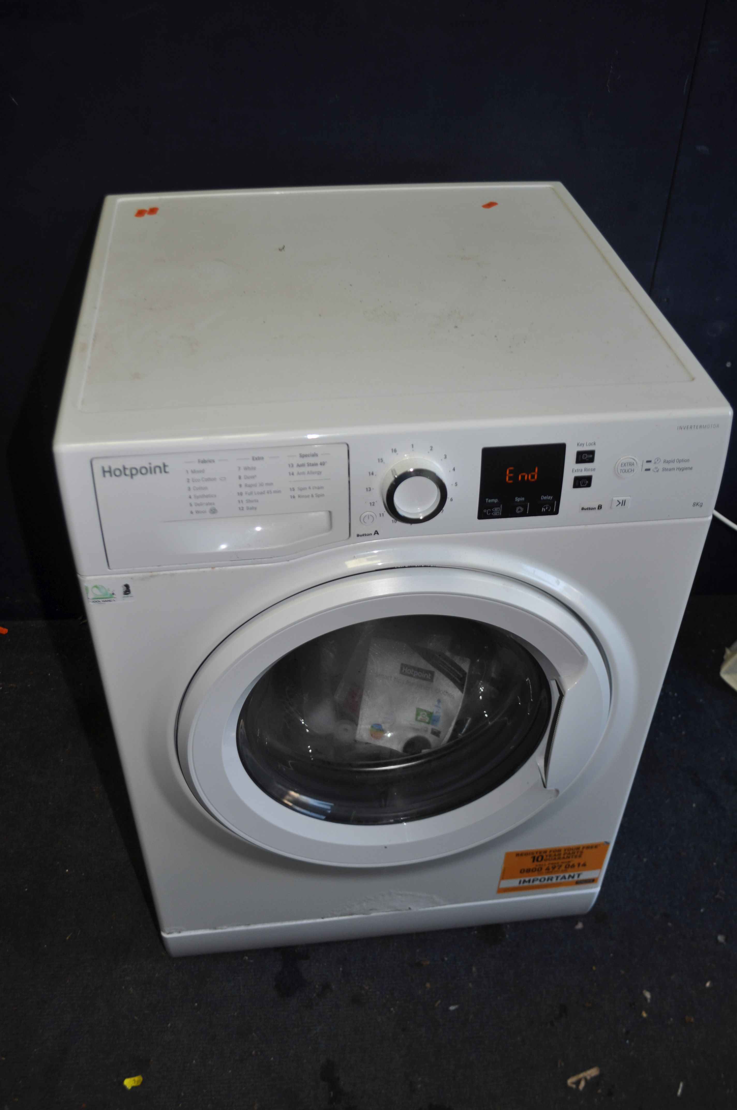 A HOTPOINT NSWJ842C WASHING MACHINE width 60cm, depth 60cm, height 85cm ...