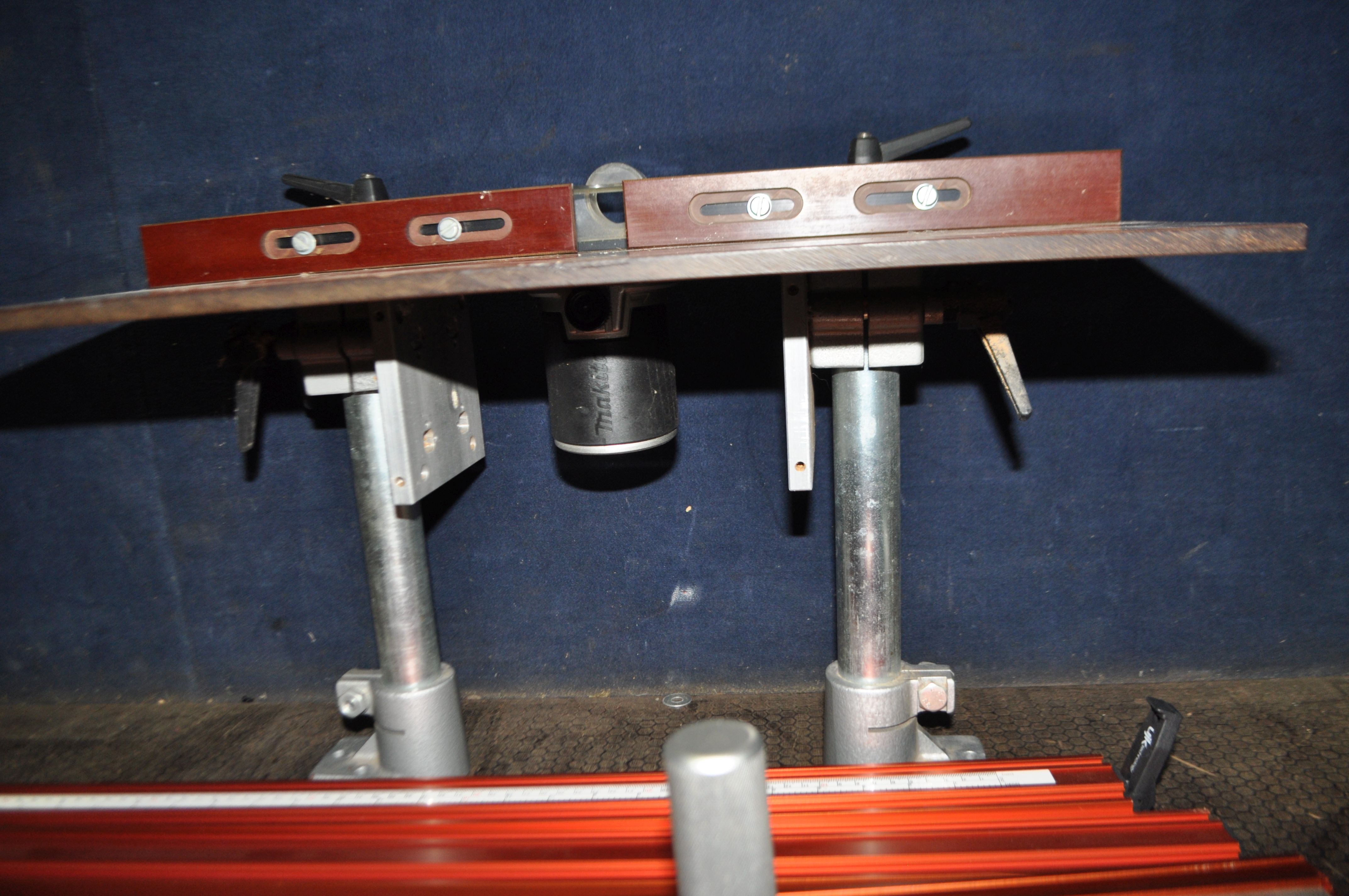 A COLLECTION OF TOOL ACCESSORIES including UJK Technologies mitre guide ...