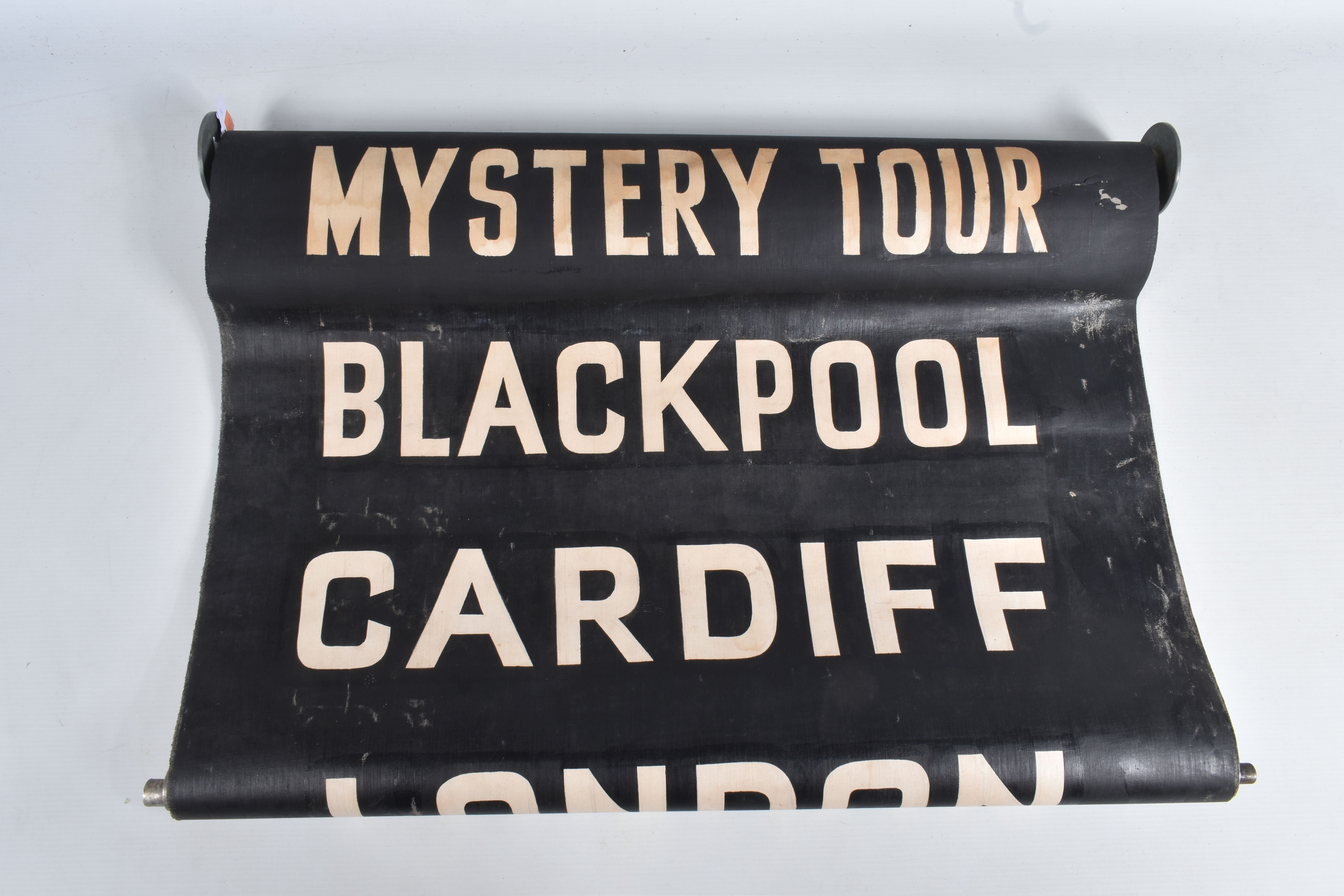A VINTAGE COACH DESTINATION BLIND, possibly Western Welsh or a West ...