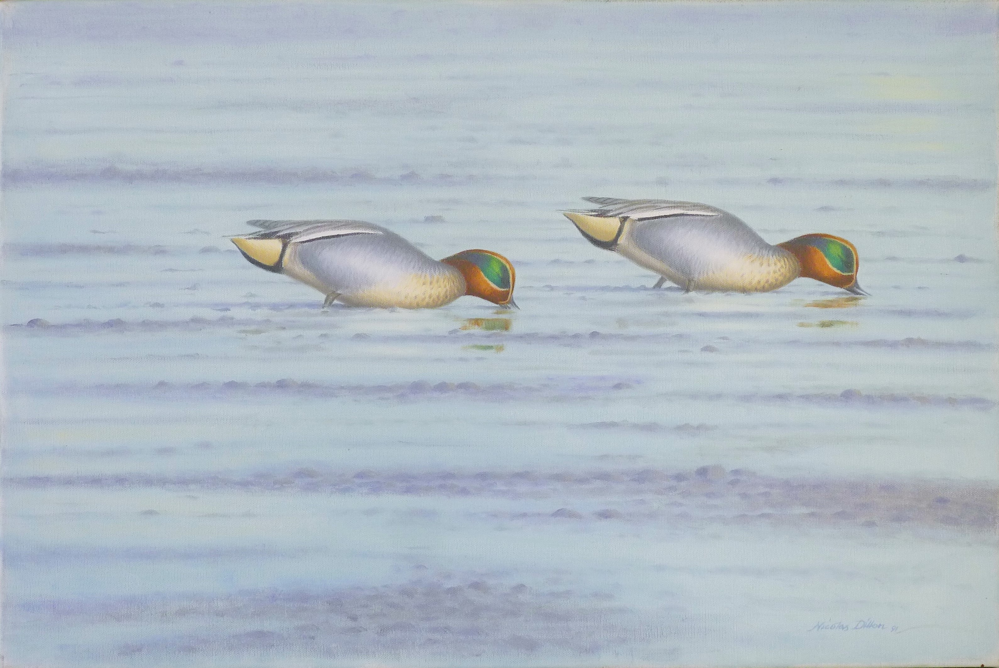DILLON, NICHOLAS (born 1966) New Zealand (AR), Teal, acrylic on canvas ...