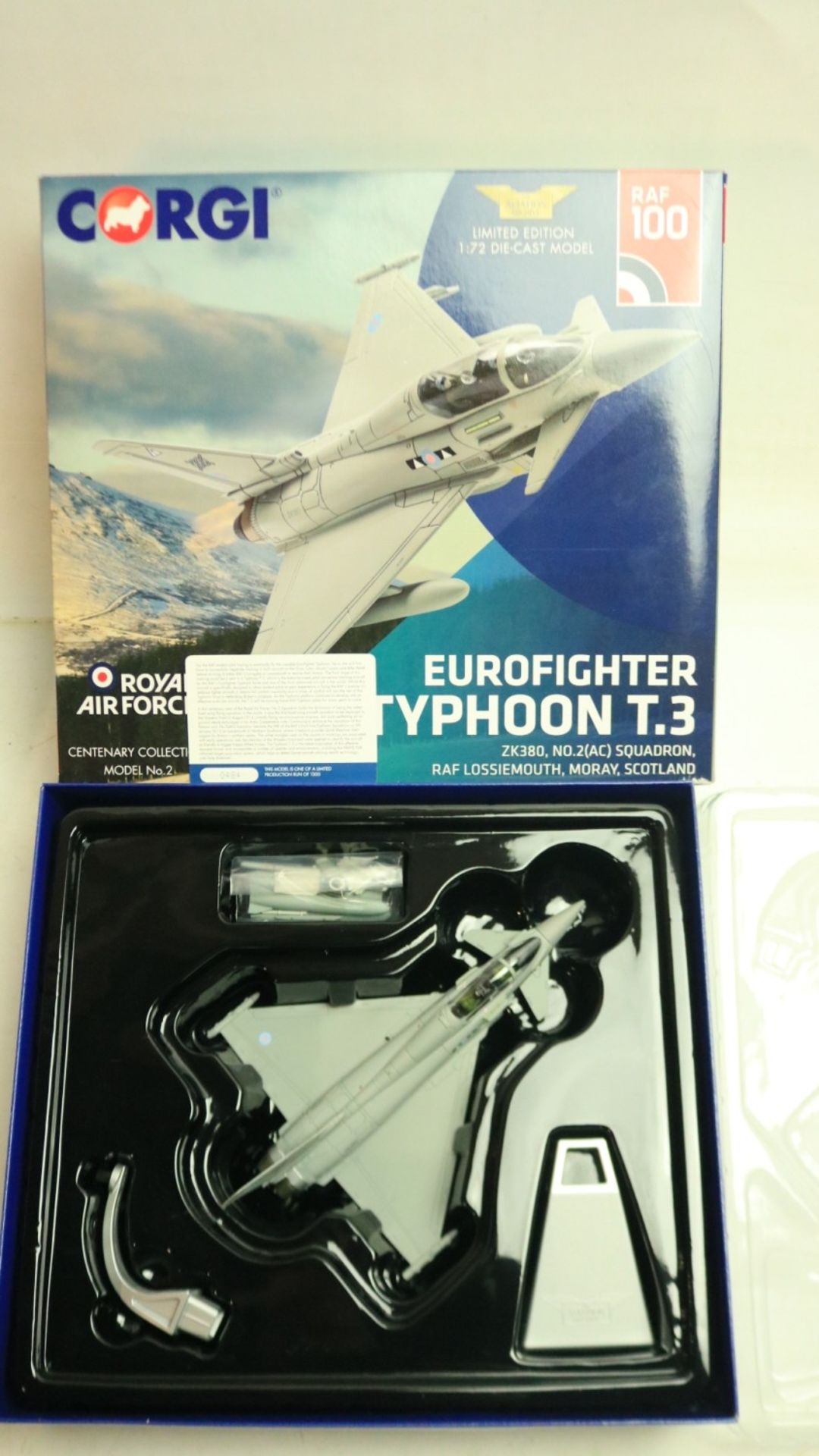 Two limited edition diecast Royal Air Force fast jet models from Corgi ...