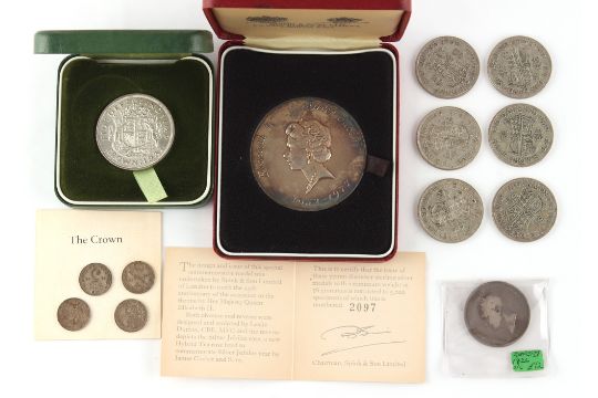 Property of a lady of title - a quantity of silver coins comprising a ...