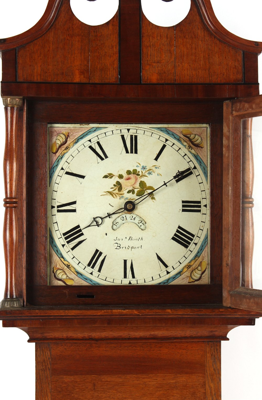 Property of a gentleman - a George III oak & mahogany 30-hour striking ...