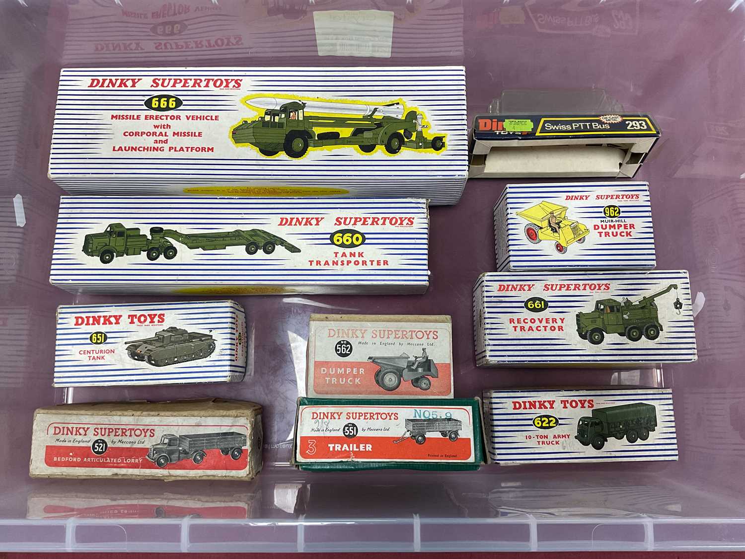 A Quantity of Original Dinky Boxes, including No 666 Missile Erector ...