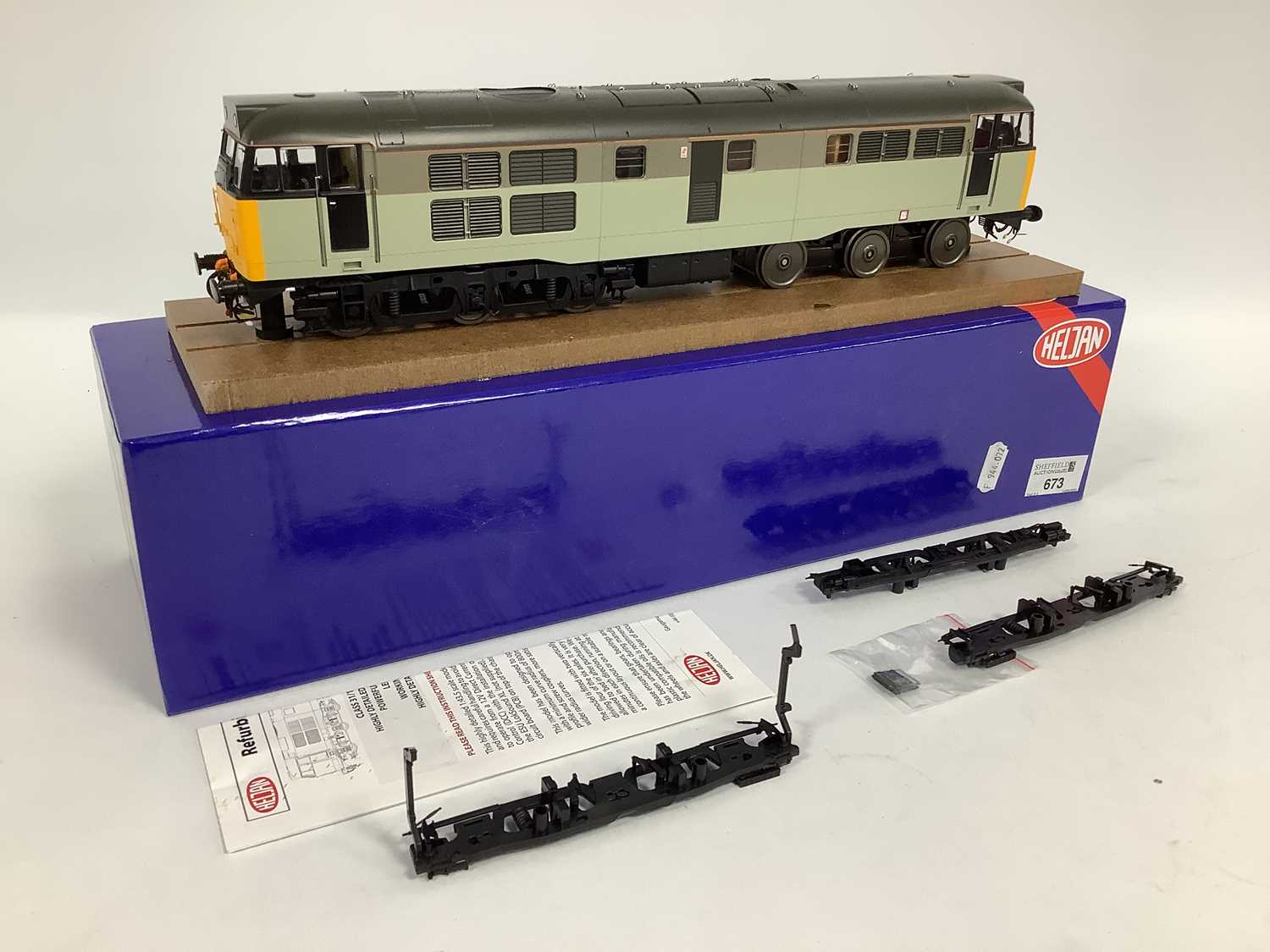 A boxed Heljan O gauge Class 31 diesel locomotive in unbranded ...