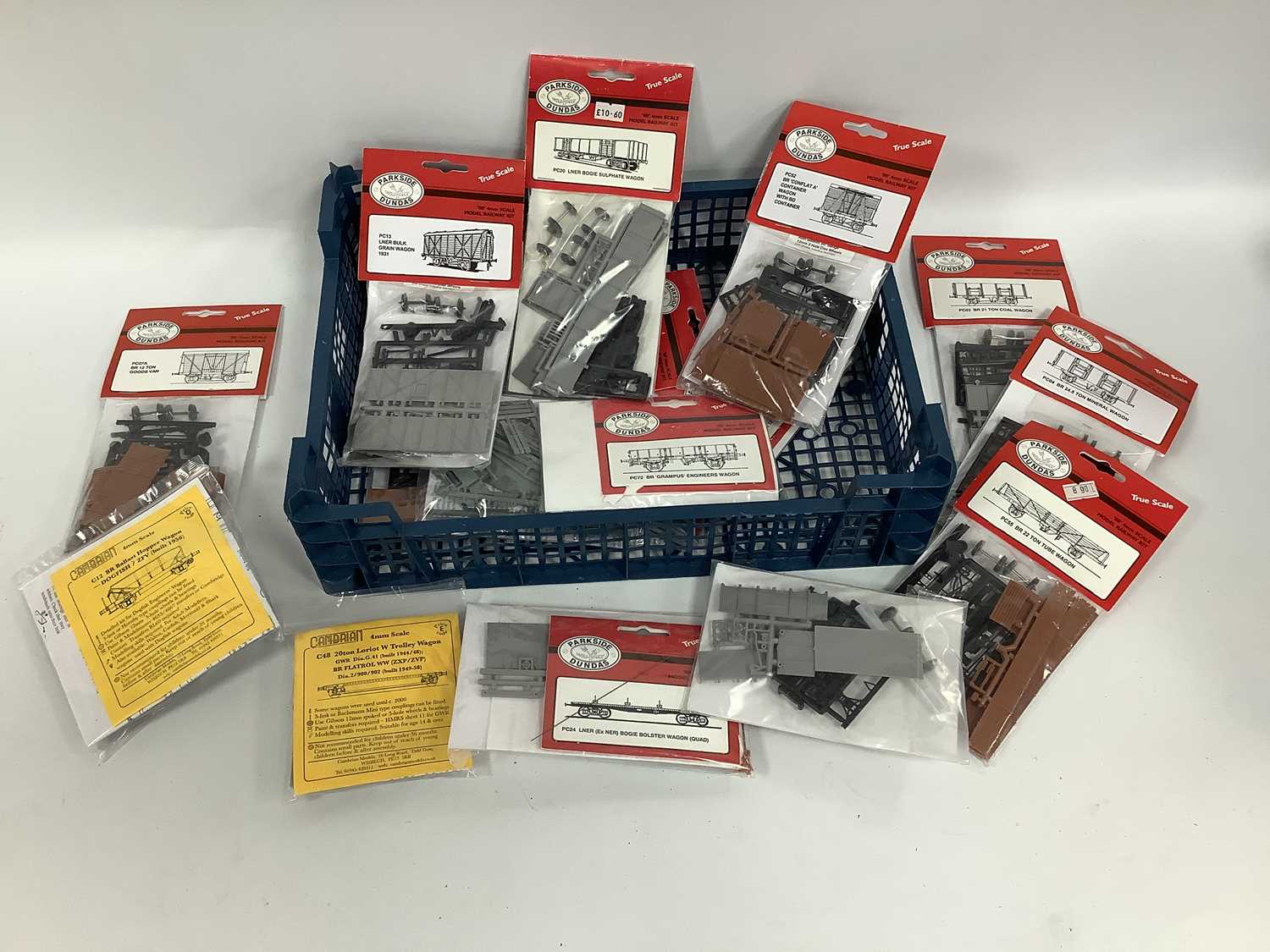 Sixteen OO Gauge / 4mm Plastic Model Rolling Stock Kits by Parkside ...