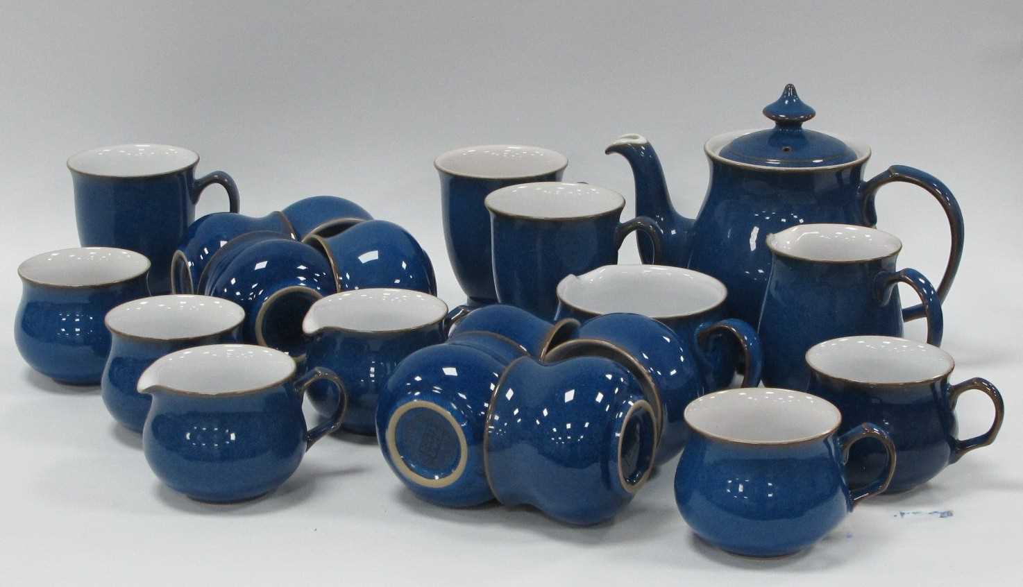 Denby 'Imperial Blue' Pattern Tea Sets, appro 20 pieces, includes teapot.