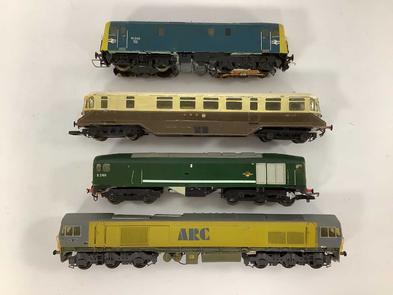 Four 'OO' Gauge/4mm Kit Built Unboxed Diesel Locomotives, comprising a ...