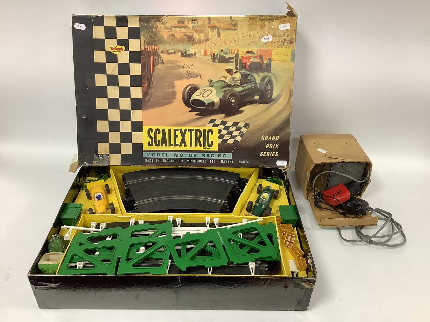 A 1960s Scalextric Set GP.33, consisting two Grand Prix cars, MM-C63 ...
