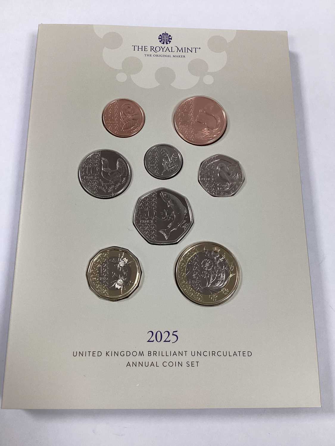 2025 Royal Mint UK Bunc Annual Coin Set, includes thirteen coins from ...