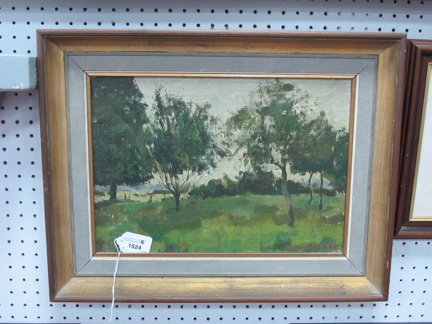 ARR WILLIAM GARFITT (b.1944) *ARRTrees in a Wooded Landscape, oil on ...