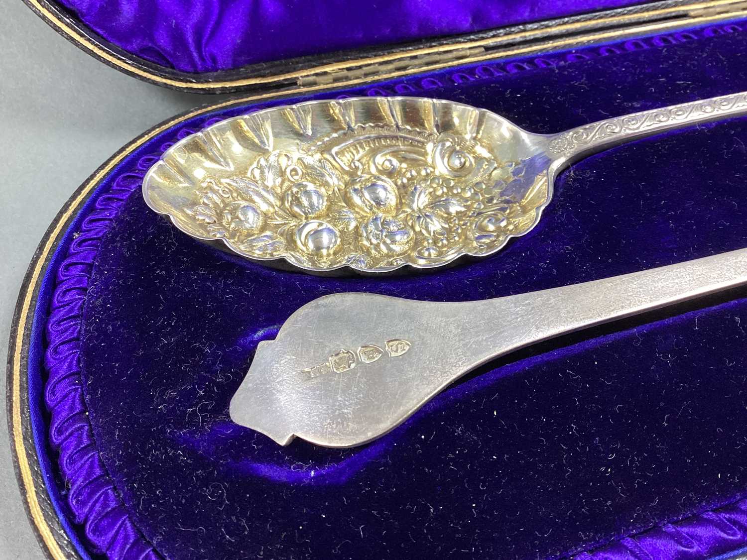 A Pair of Highly Decorative Victorian Hallmarked Silver Parcel Gilt ...