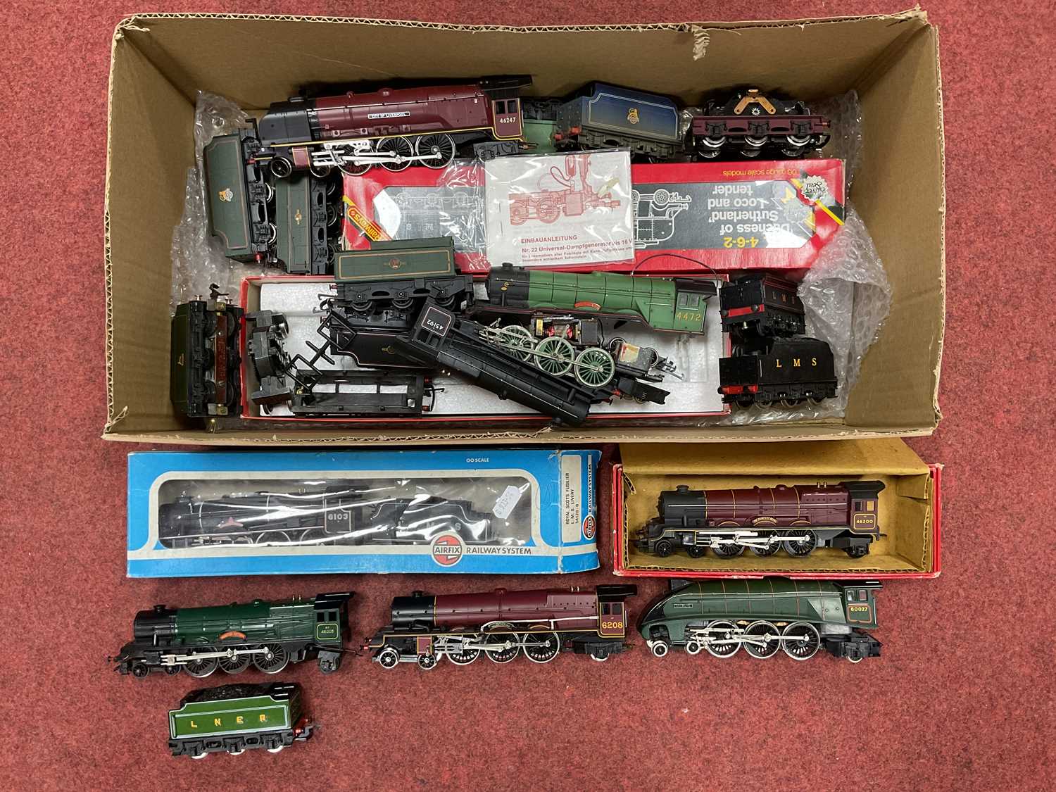 Four OO Gauge 4-6-2 Steam Locomotives by Hornby, Triang (all without ...