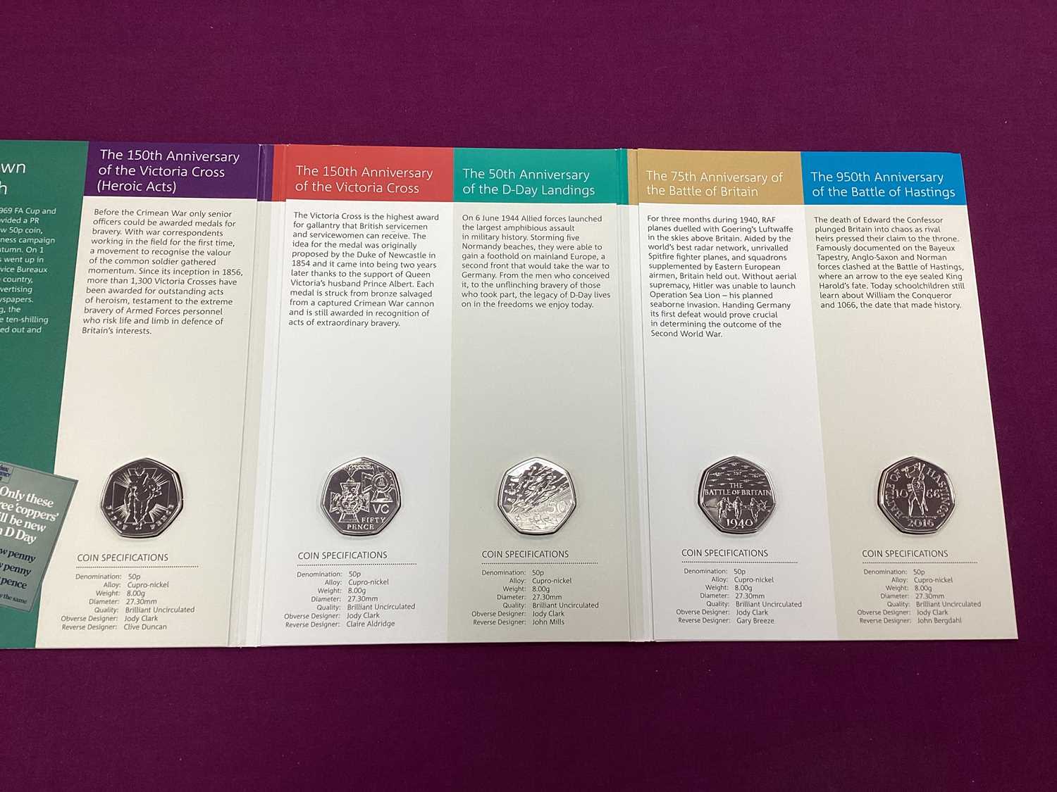 2019 Royal Mint 'Celebrating 50 Years Of The 50p' British Military Set ...