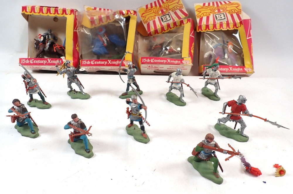 Four Britains models Swoppets knights on horseback - boxed (tatty) plus ...
