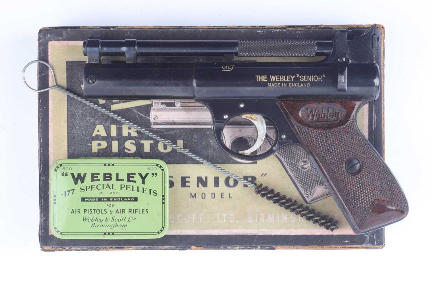 .177 Webley Senior air pistol, batch no. 160 c.1950, with original box ...