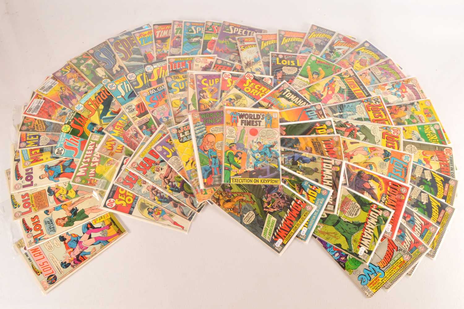 DC Comics 1960s and 1970s (75), mainly bagged or bagged and carded ...