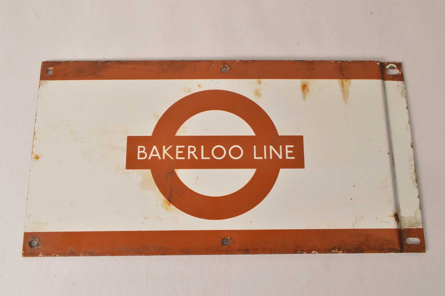 Enamelled Bakerloo Line Small Frieze Sign, London Underground, brown ...