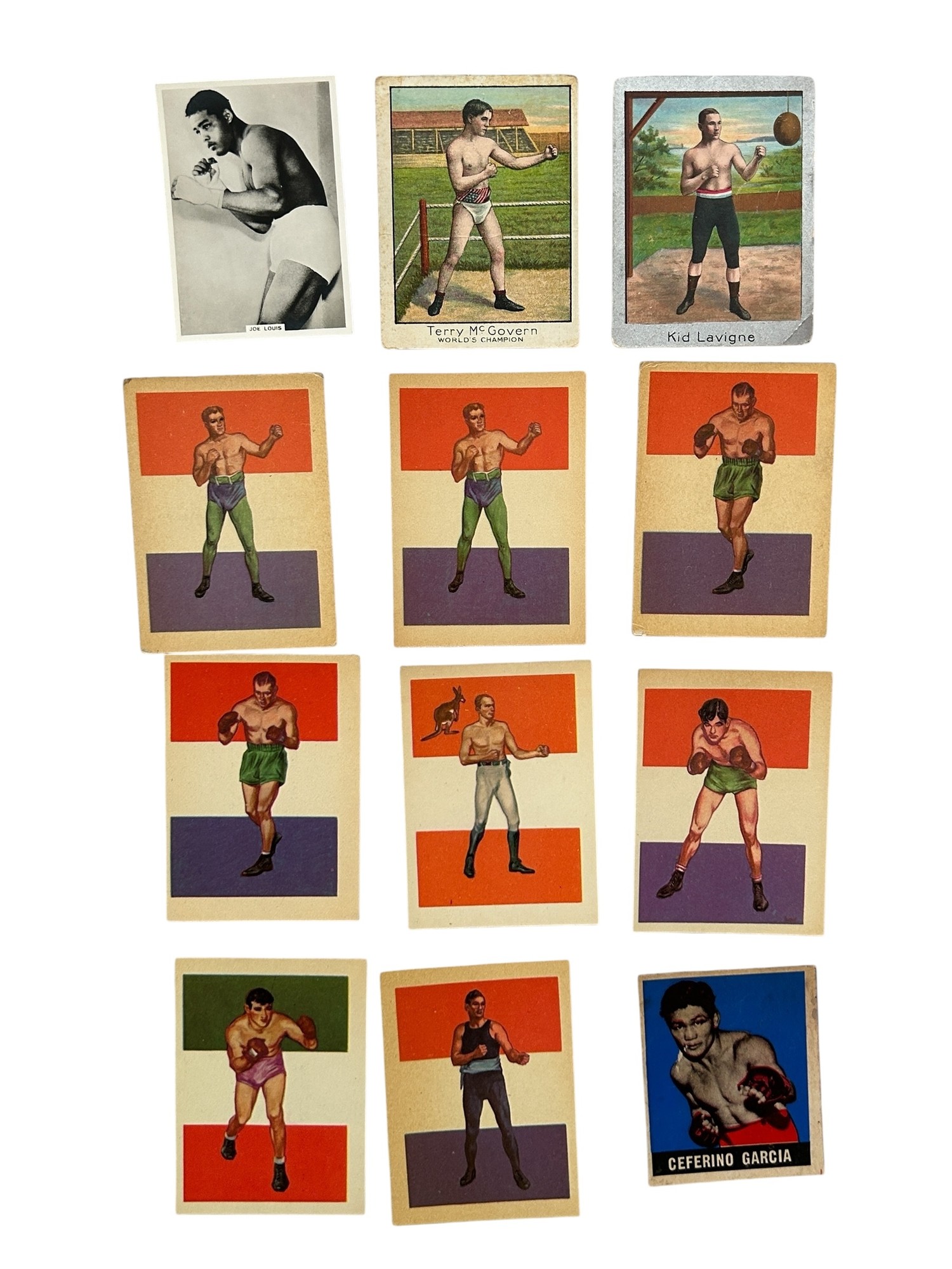 BOXING TRADE CARDS, JOE LOUIS ARDATH PHOTOCARD, TERRY MCGOVERN & KID ...