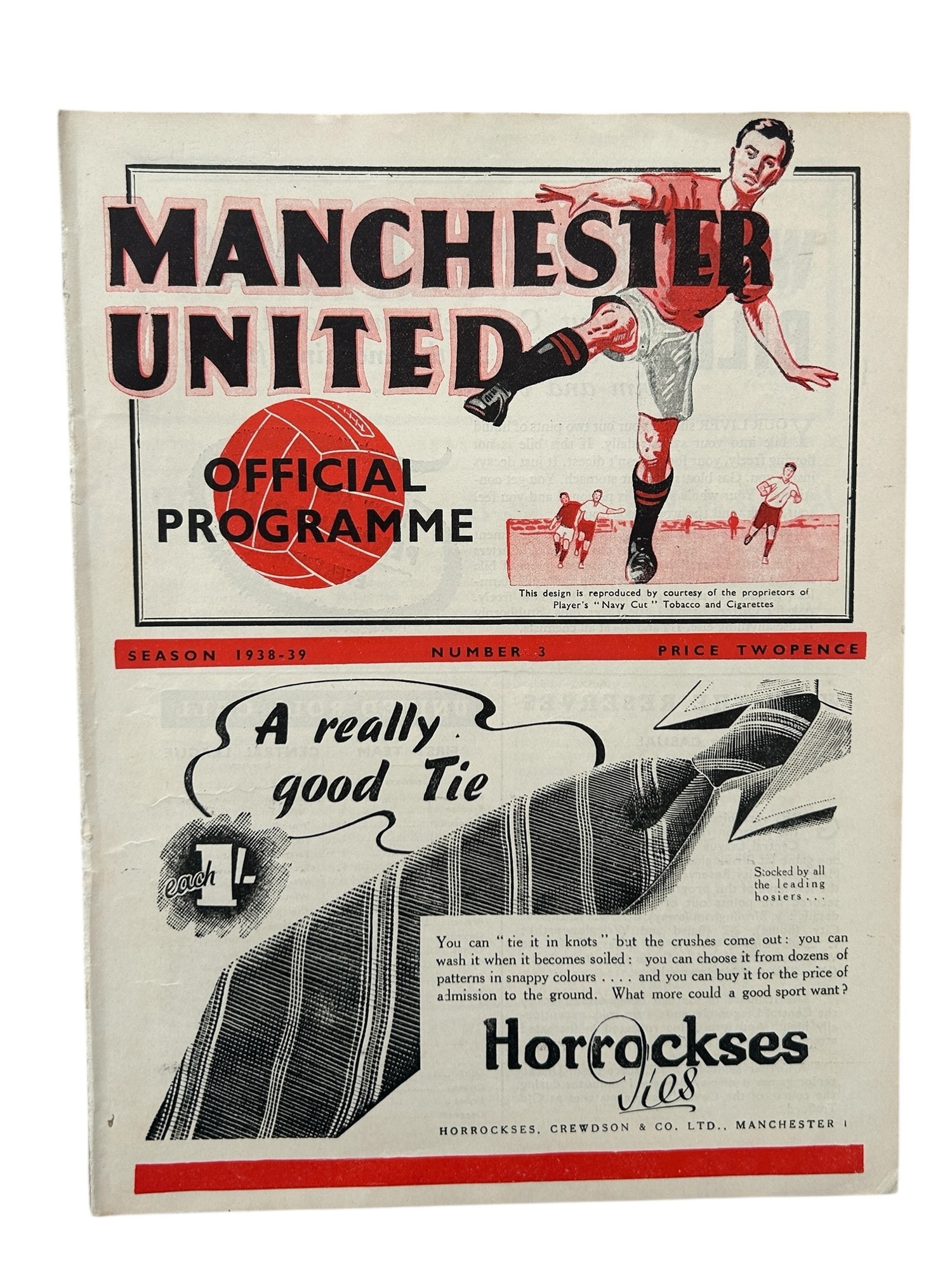 MANCHESTER UNITED VERSUS CHELSEA 1938/39 FOOTBALL PROGRAMME, 24/9/1938 ...