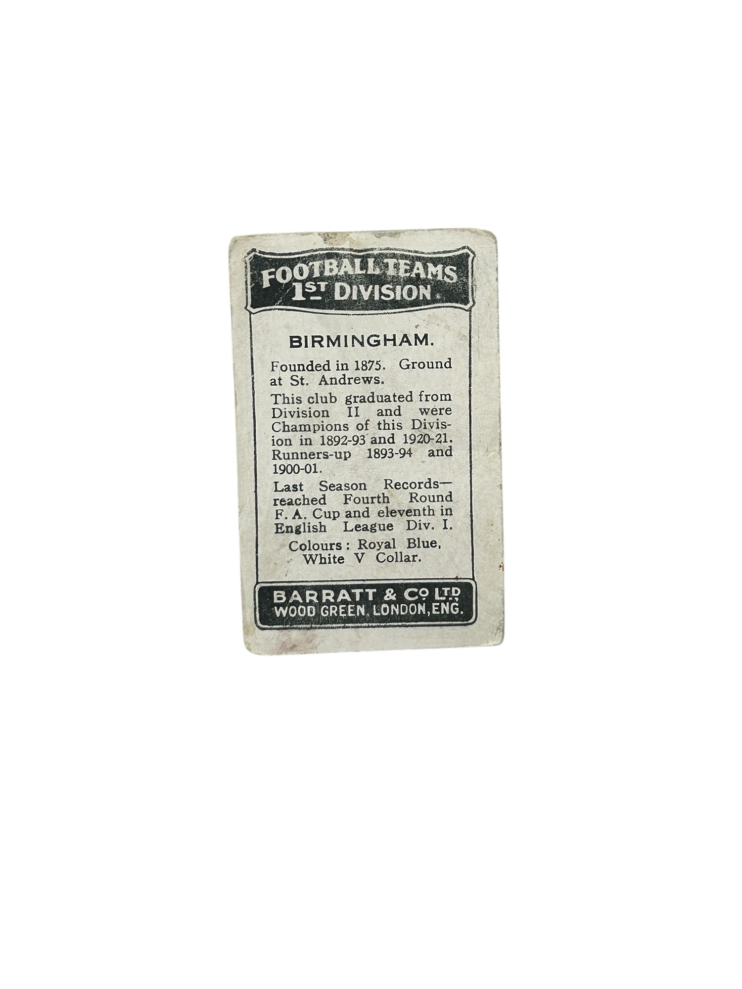 BARRATT 1st DIVISION FOOTBALL TEAMS TRADE CARDS, X11 EXAMPLES WITH ...