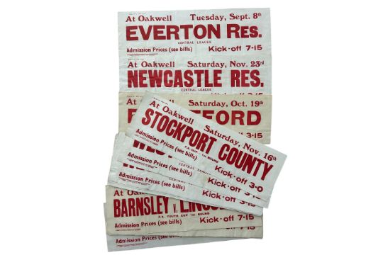 COLLECTION OF 1960s BARNSLEY FC BUS WINDOW POSTERS,23 IN TOTAL, RARE ...
