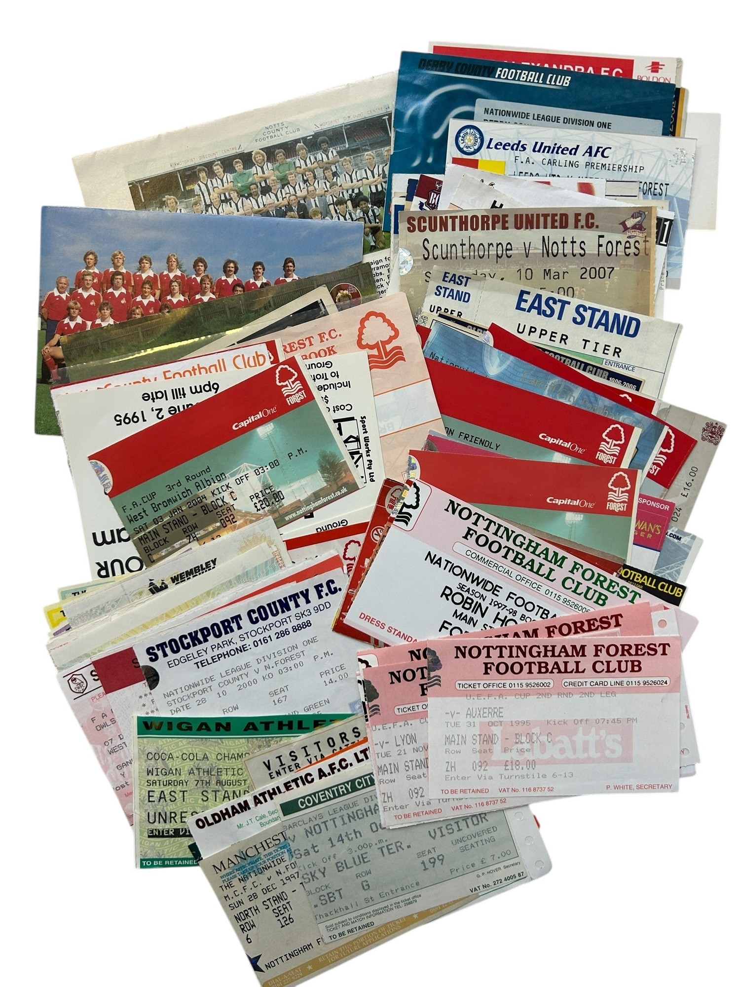 COLLECTION OF NOTTINGHAM FOREST FOOTBALL TICKET STUBS, 1980S ONWARDS ...