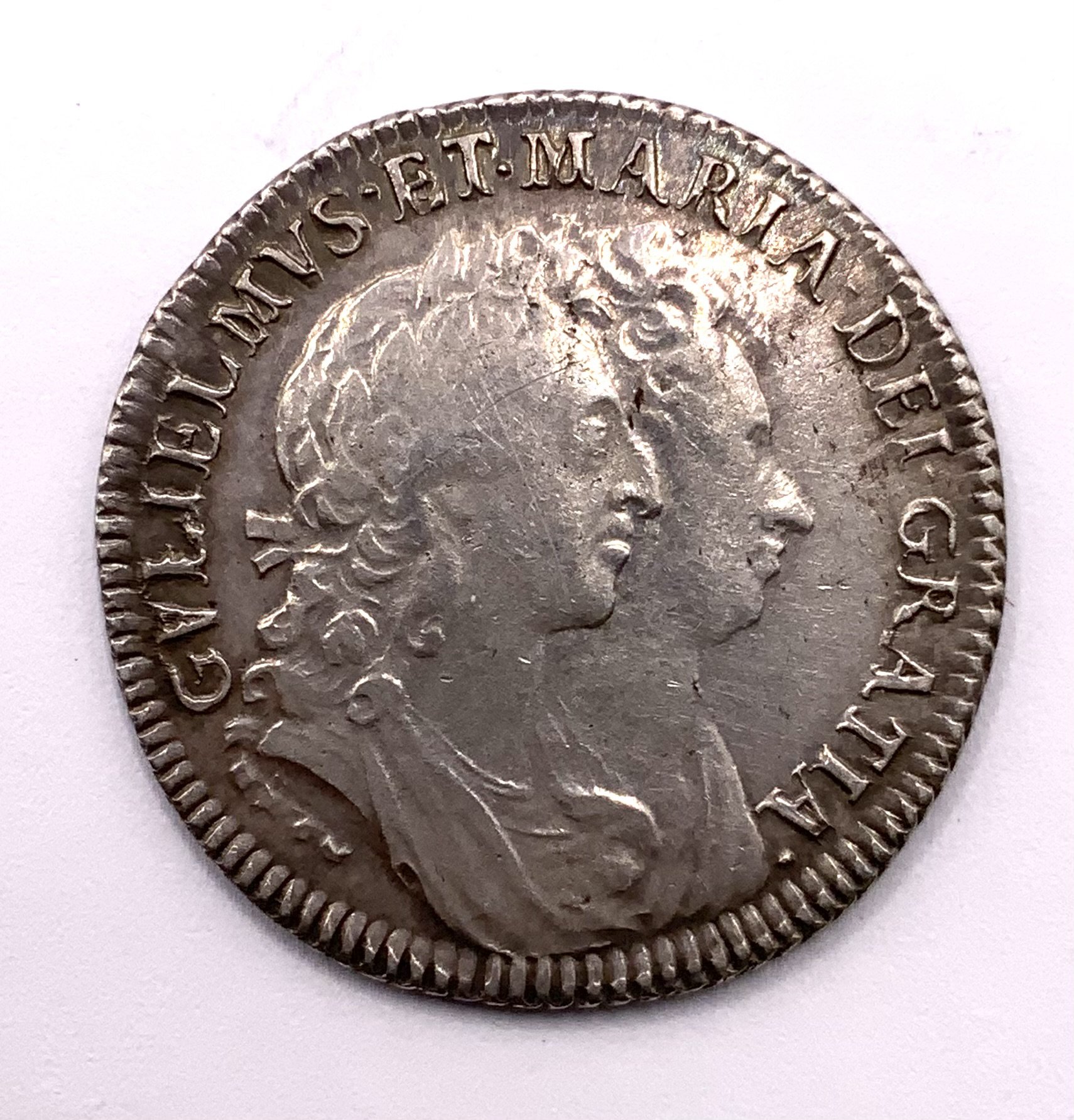 Great Britain, William and Mary (1688-94), silver Shilling, 1693 ...