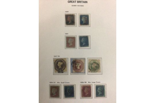 A Great Britain album of Stamps containing a Victorian Five pound ...