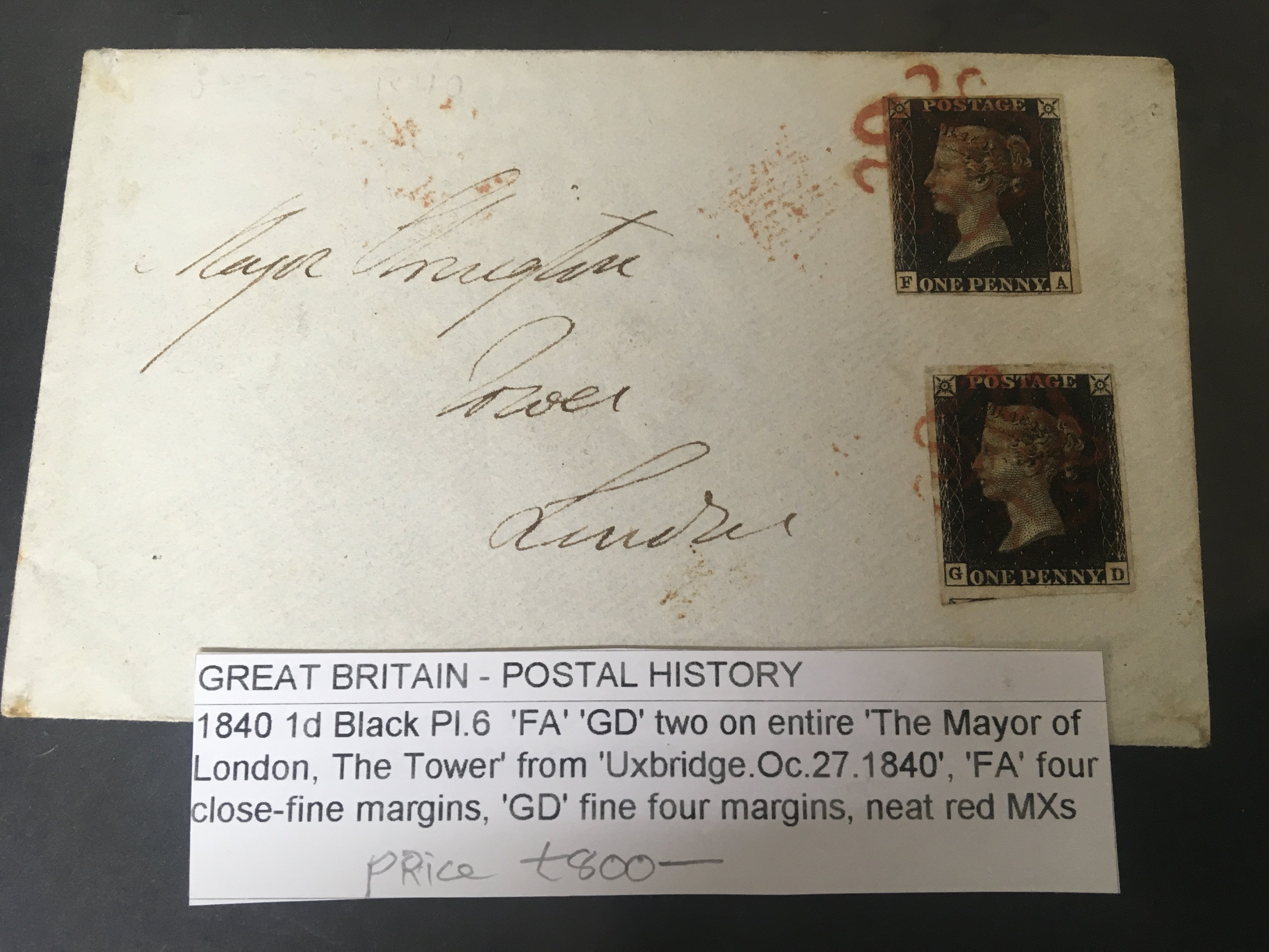 A Nice example of a double stamped Victorian letter with two Victorian ...