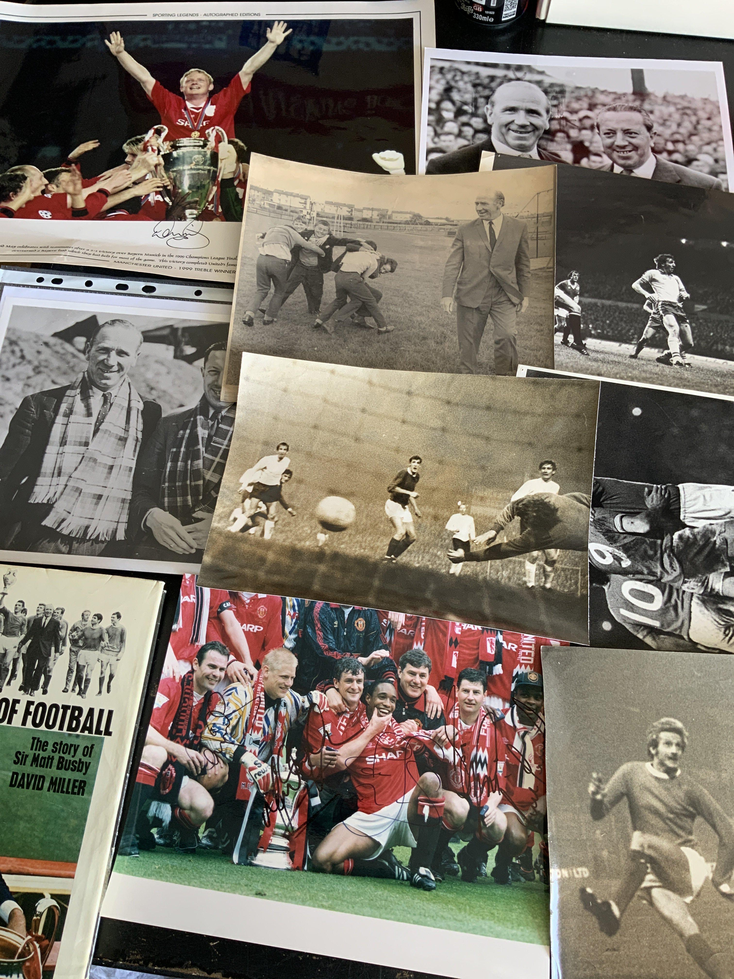 Manchester United Press Photos: Signed David May 1999 Treble photo and ...