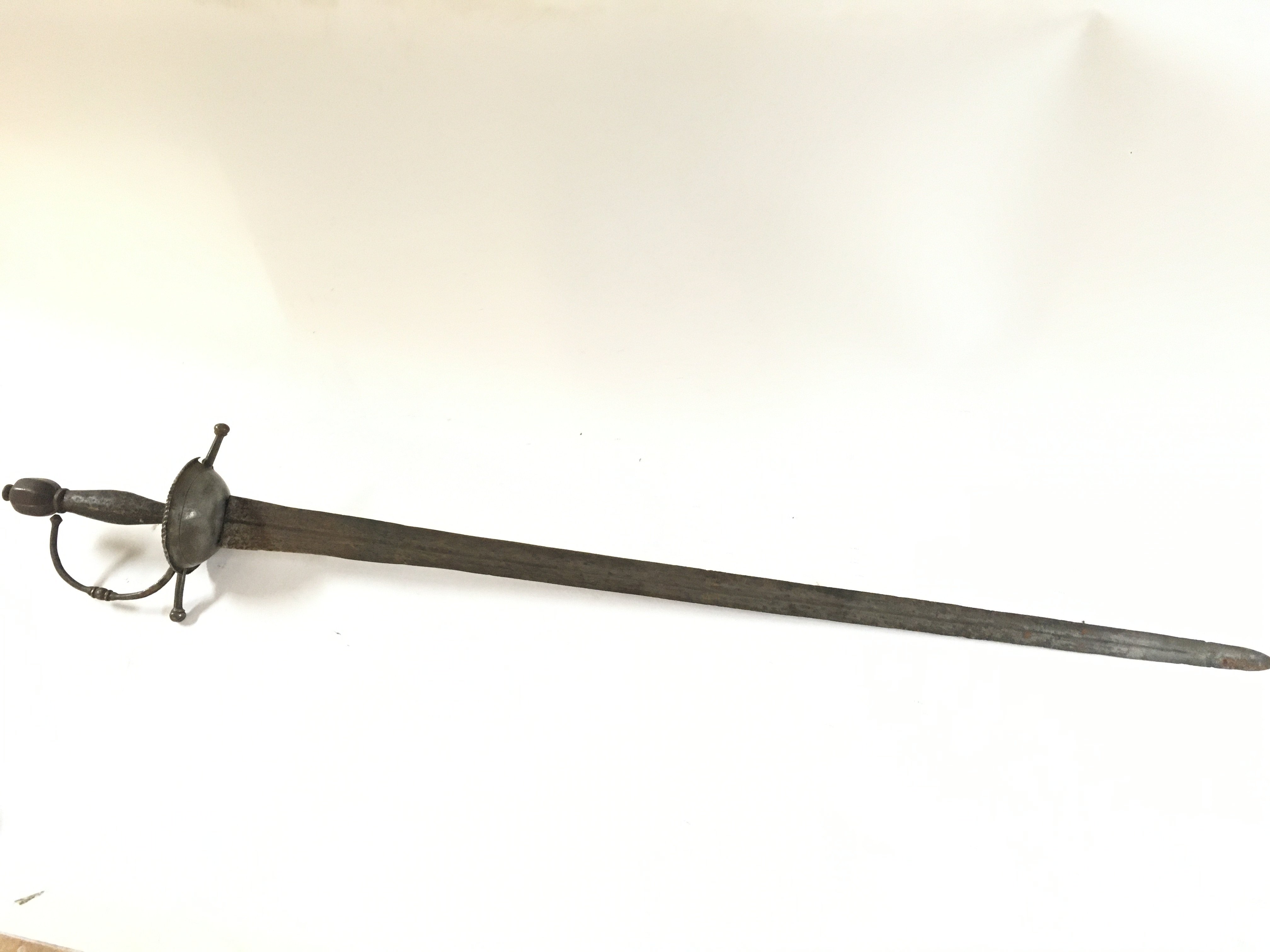 An 18th-19th century Italian rapier, blade 66cm long total length 82cm ...