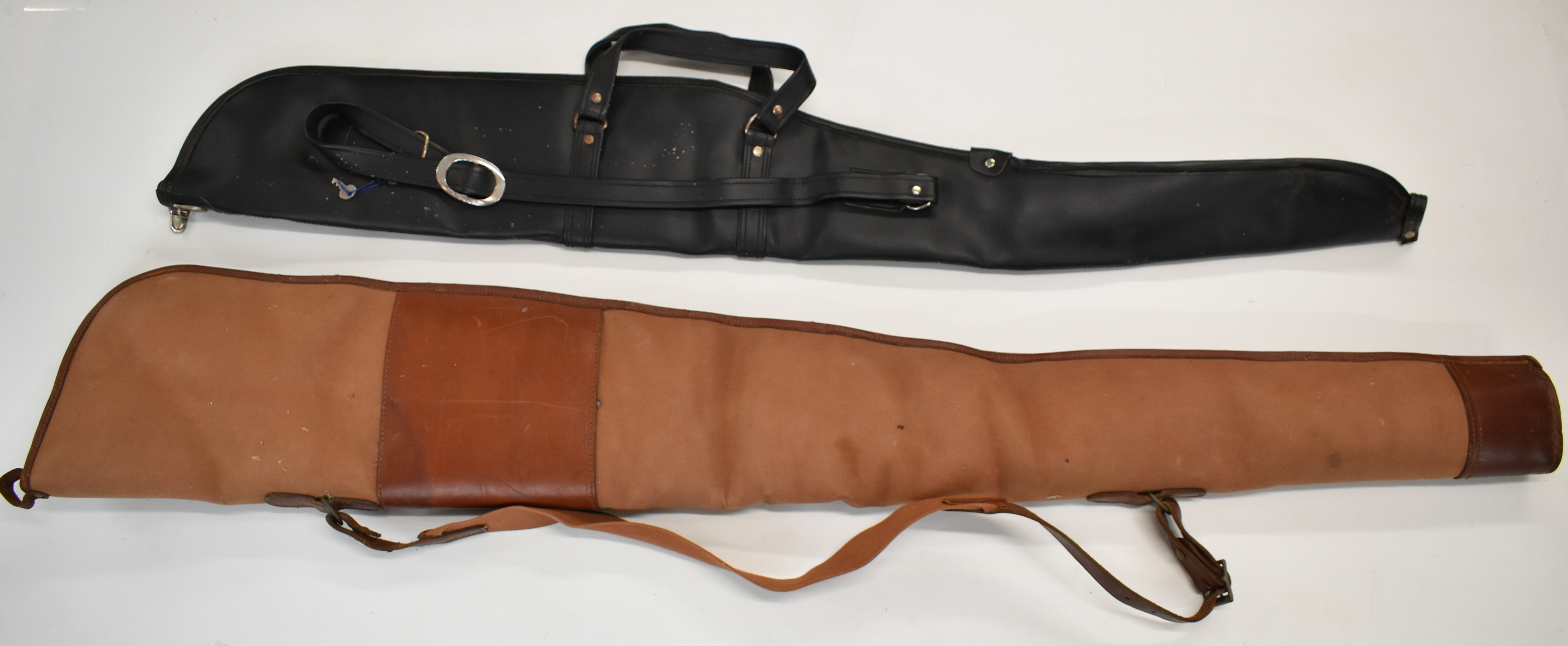 Twelve various shotgun or rifle slips including faux leather and padded ...