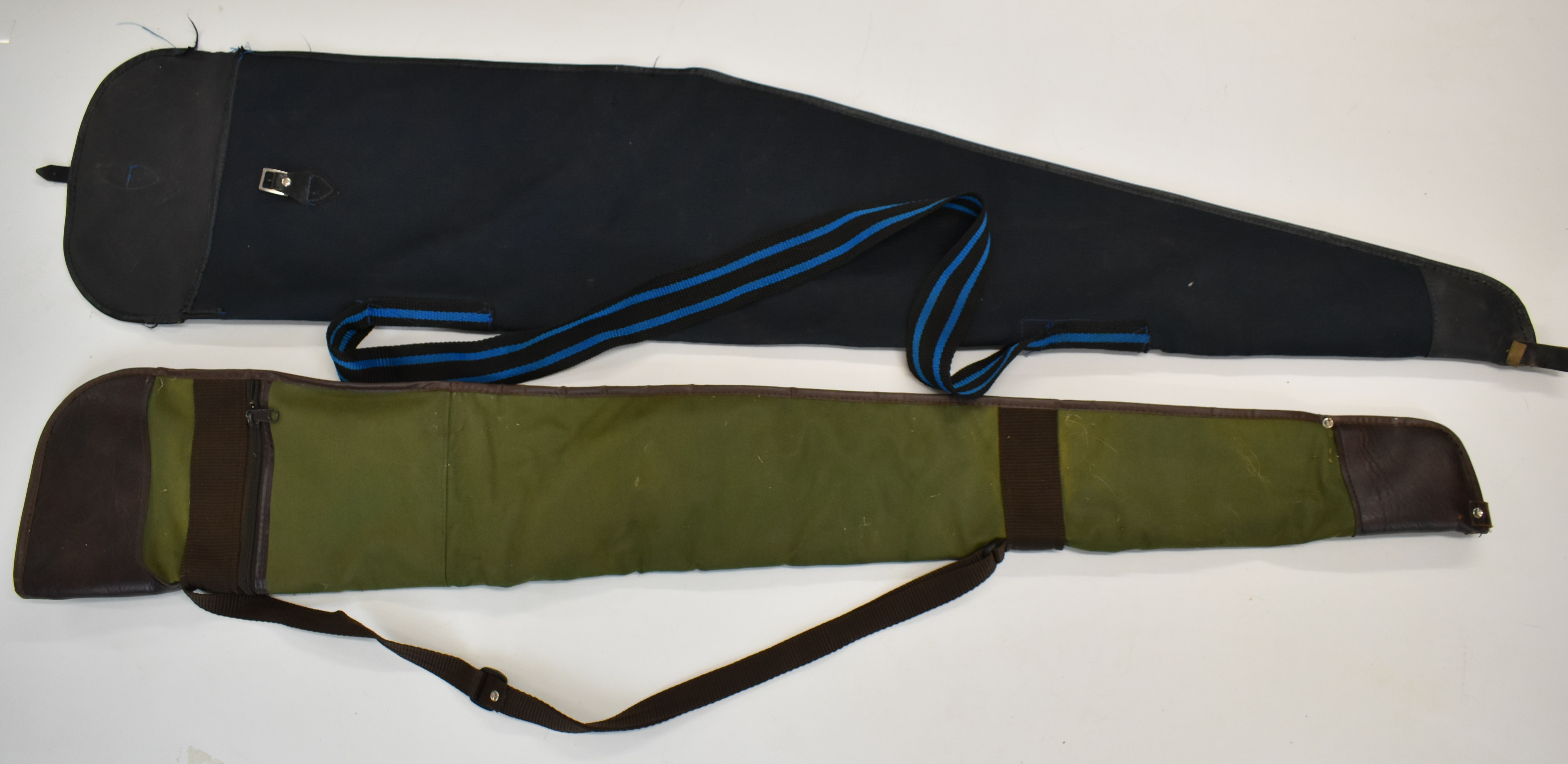 Twelve various shotgun or rifle slips including faux leather and padded ...