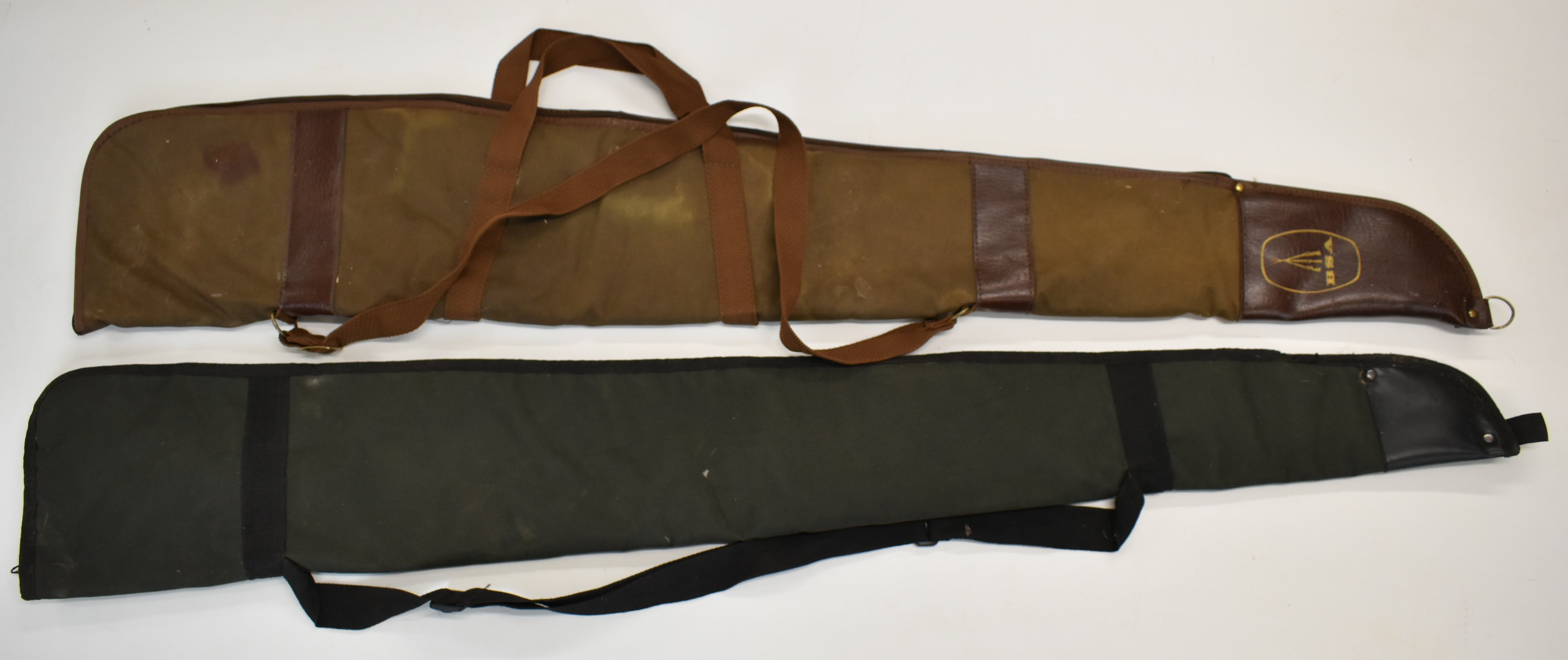 Twelve various shotgun or rifle slips including faux leather and padded ...