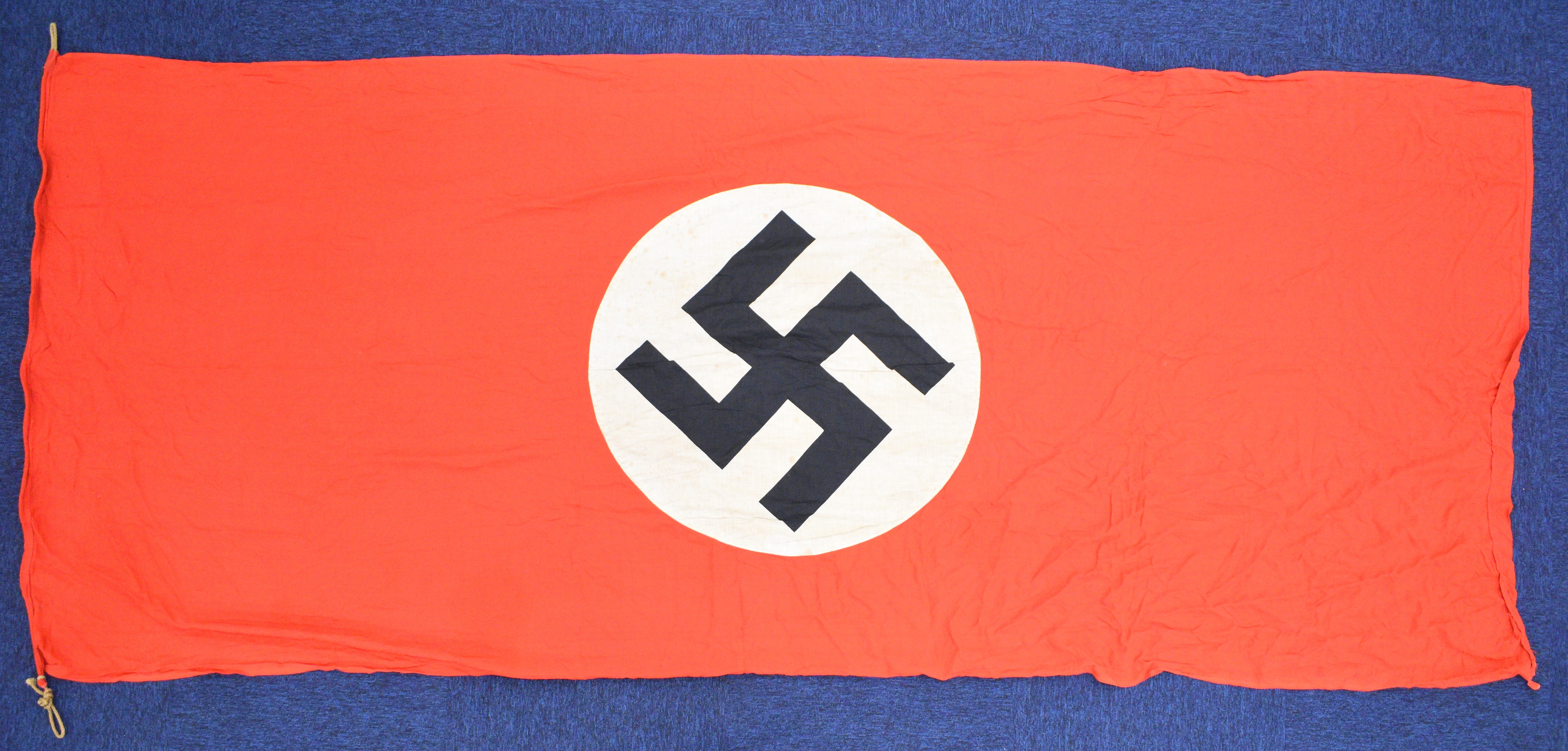 Nazi German / Third Reich WW2 civic flag or pennant with applied white ...