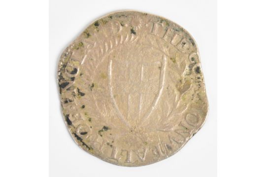 1656 Commonwealth shilling with sun mint mark