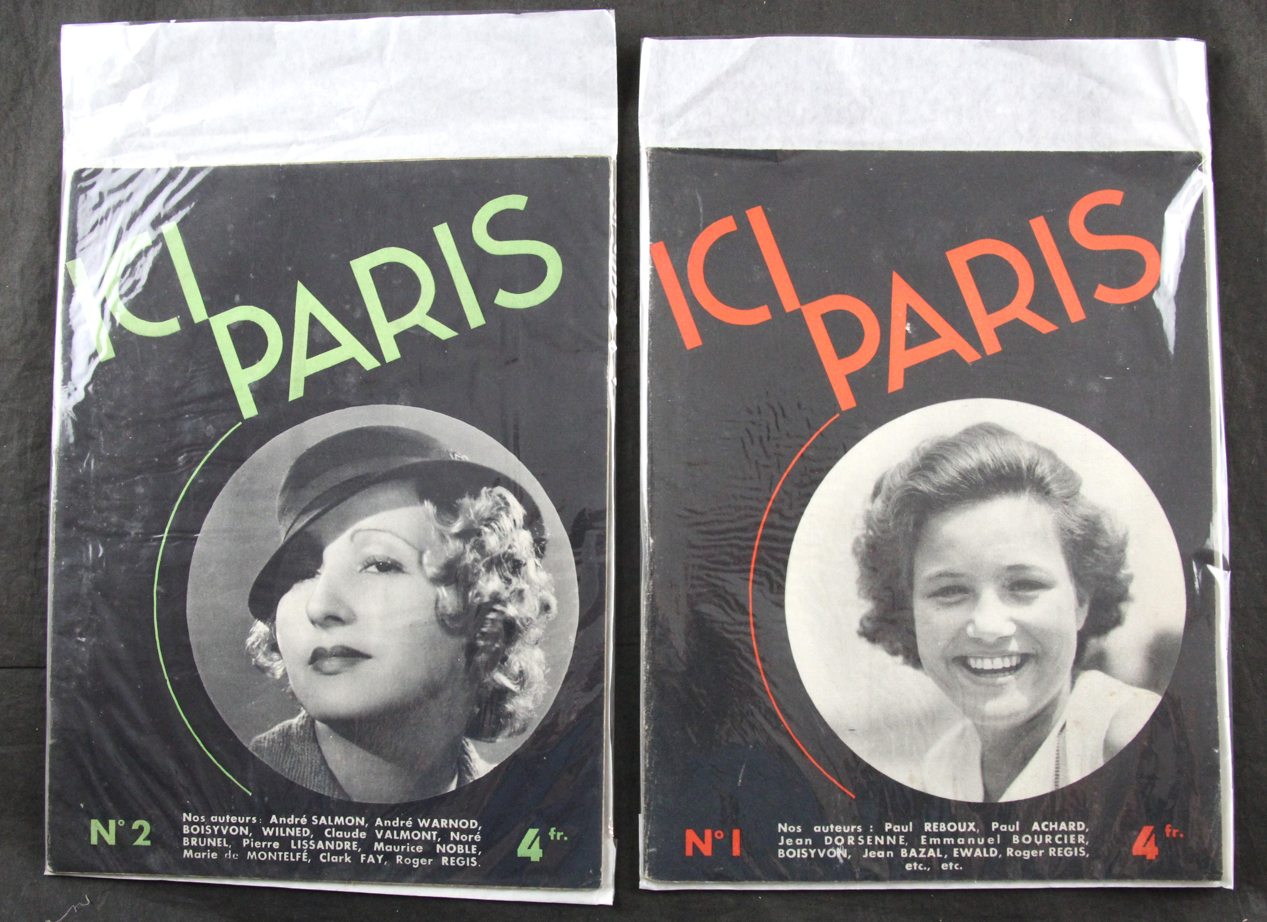 FRENCH GLAMOUR: Ici Paris: Issues 1-4, 1934, VG in printed wrappers ...